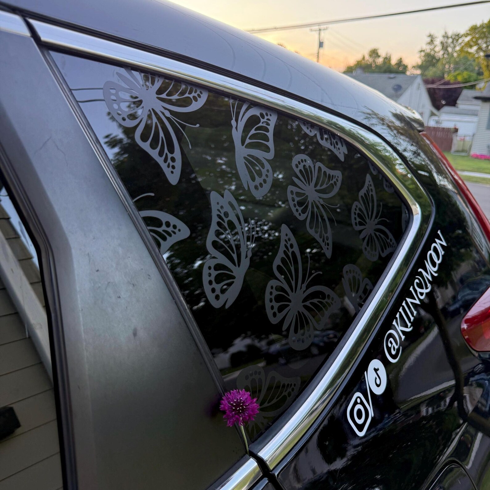 Butterflies Rear Quarter Window Vinyl Decal, Car Accessory, Sticker ...