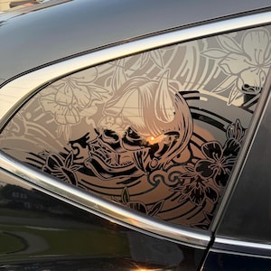 Oni Demon/waves/cherry Blossoms Rear Quarter Window Vinyl Decal, Car ...