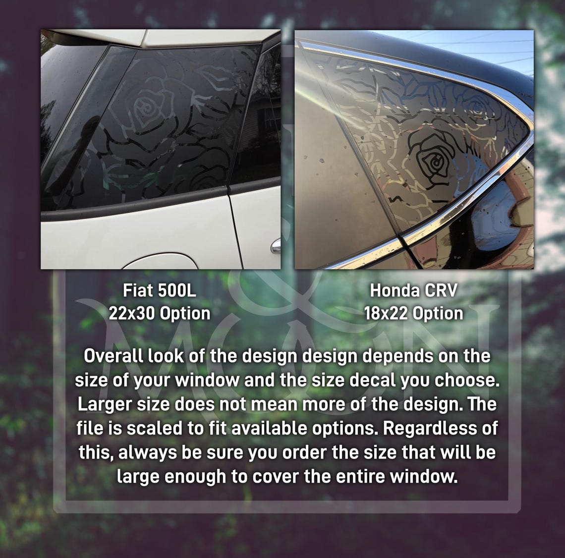 Daisies Car Decal: Rear Quarter Window Vinyl Decal, Car Accessory ...