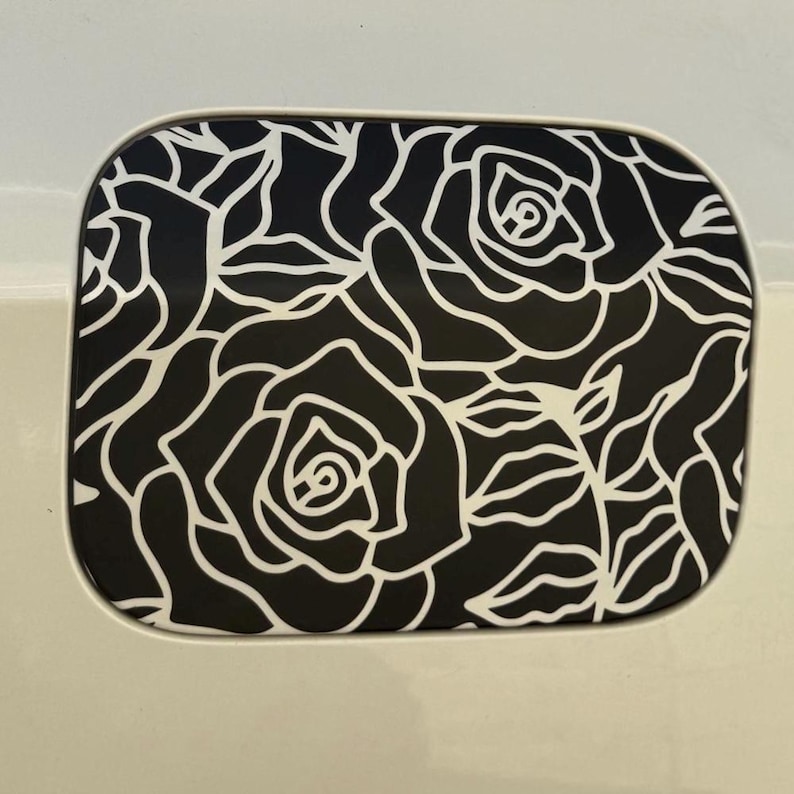 Roses Car Gas Cap Vinyl Decal, Floral Sticker, Gas Tank Door - Etsy