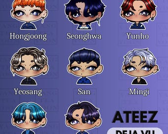 ATEEZ: Hongjoong, Jongho, Mingi, San, Seonghwa, Wooyoung, Yeosang, and ...