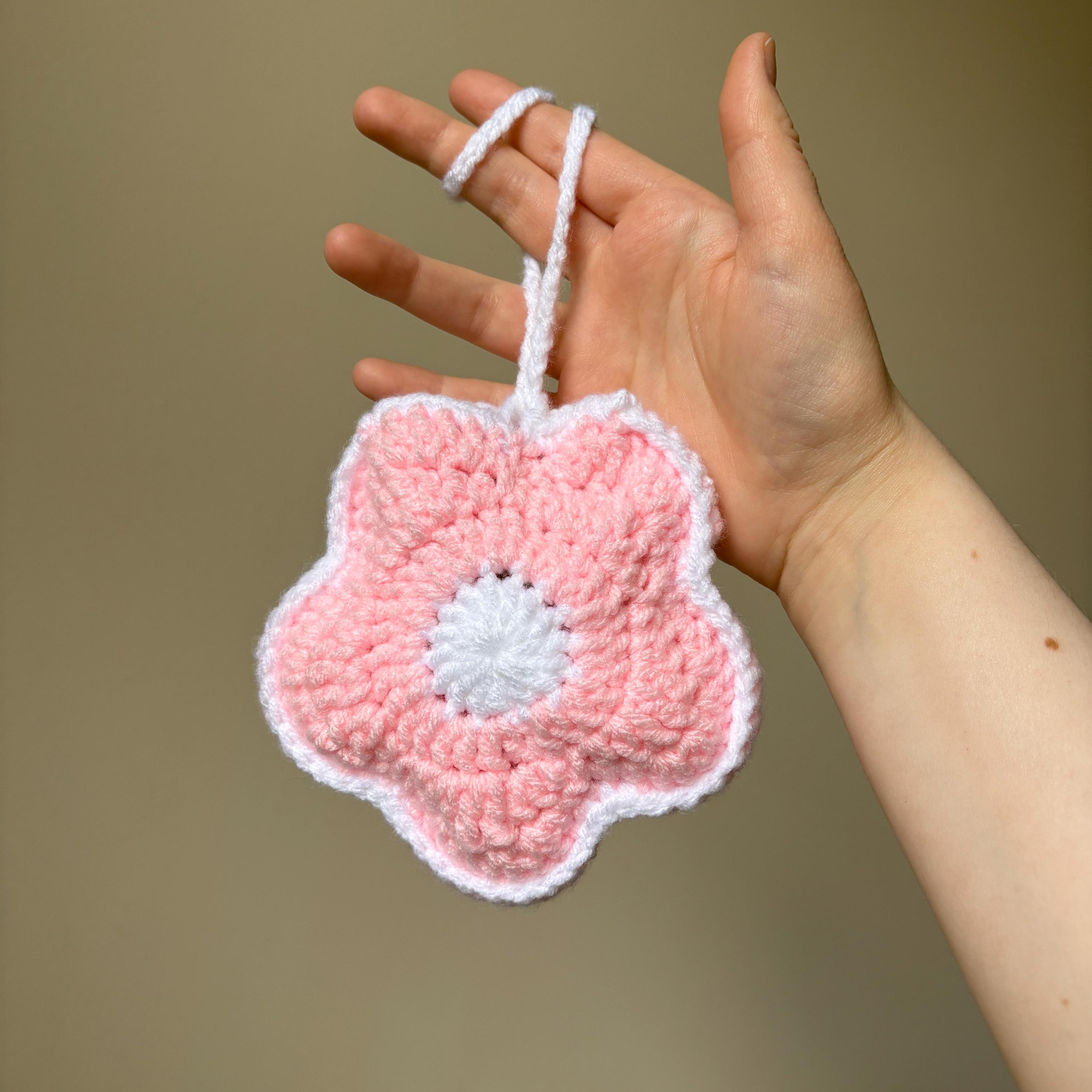 Crochet Flower Bag Charm Pouch, Flower Keychains, Flower Pouch, Gifts ...