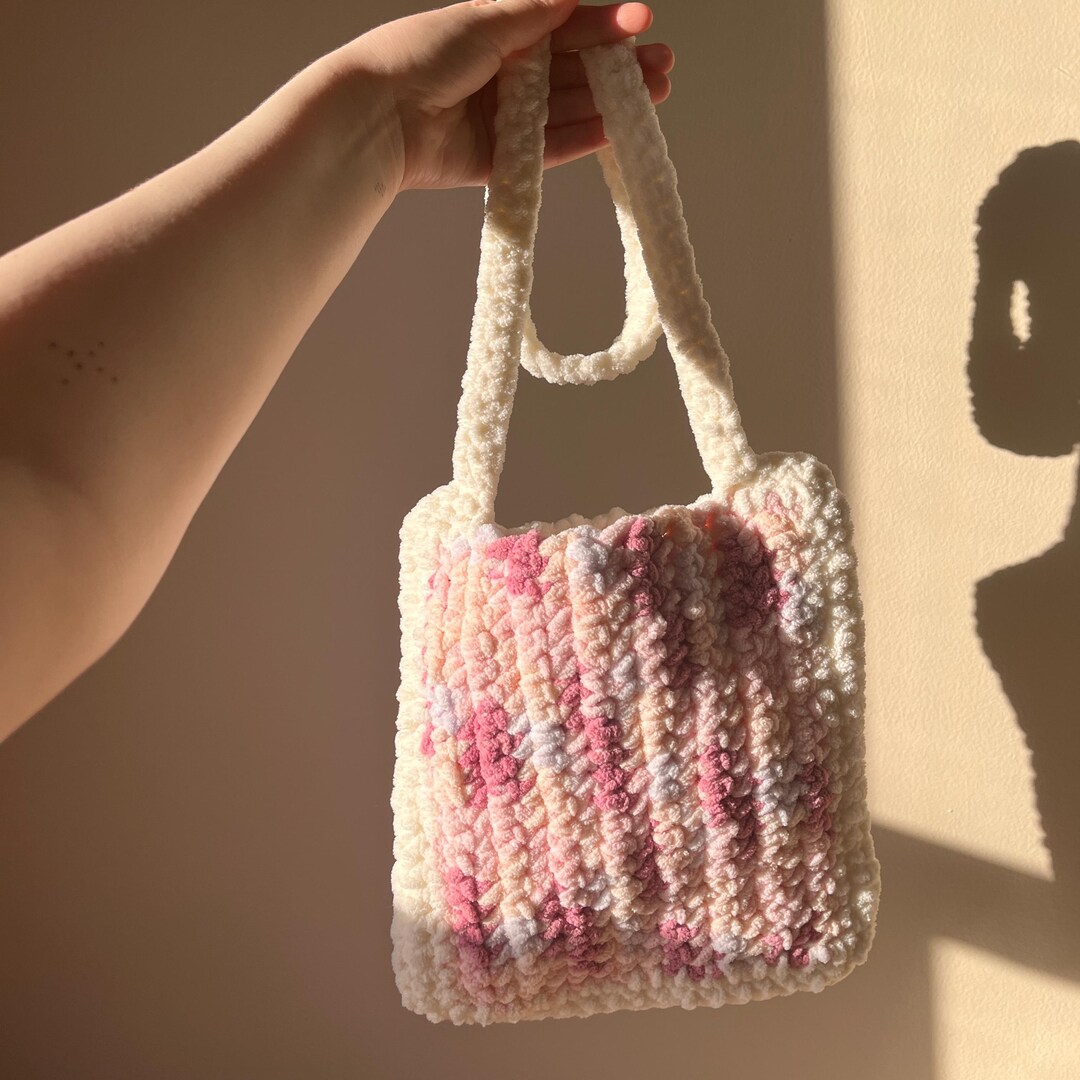 Crochet Soft Chunky Bag, Crochet Bag, Handmade Purse, Pink Gifts, Gifts ...