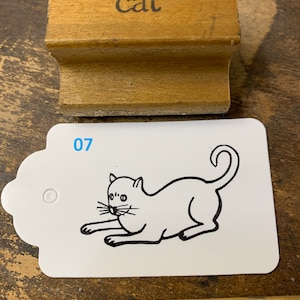 Vintage Cat Rubber Wood Stamp Vintage Cute Kitties Vintage Animal Stamp ...