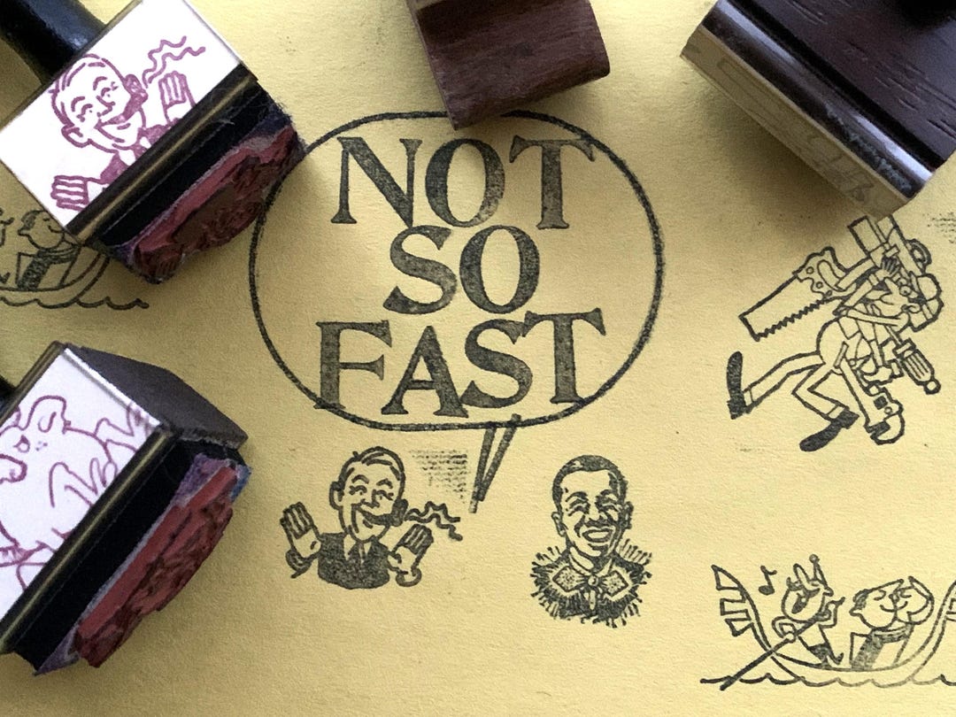 Vintage Wood Rubber Stamp Vintage Cartoon People Wood Stamp for ...