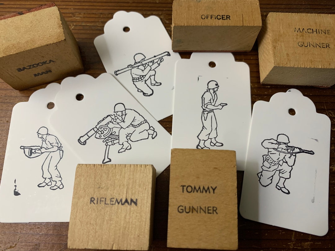 Vintage Military Wood Rubber Stamp Vintage Army Printing Ink Stamp ...