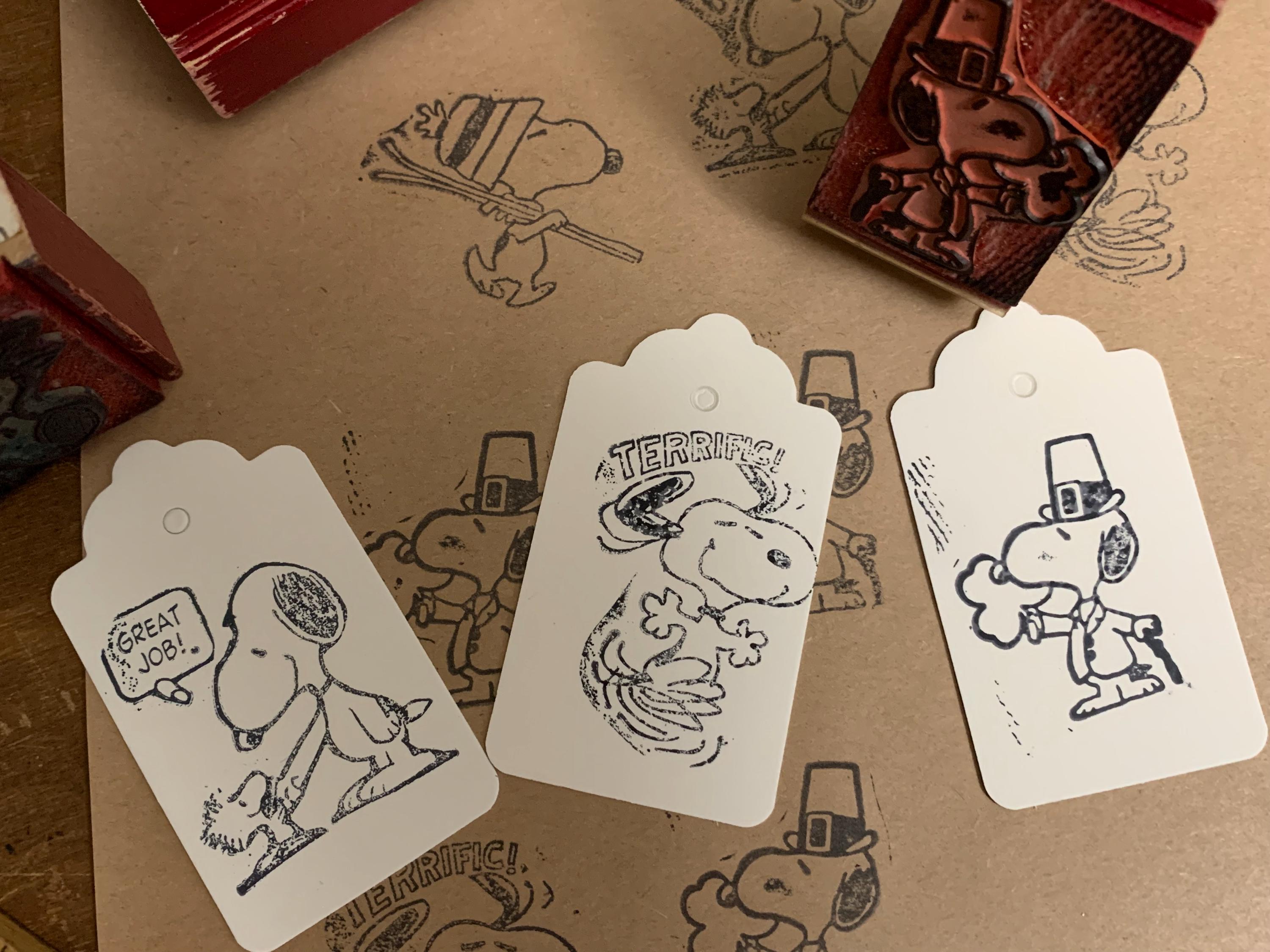 Vintage Wood Rubber Stamp Cartoon Snoopy Wood Stamp Vintage Dog Wood ...