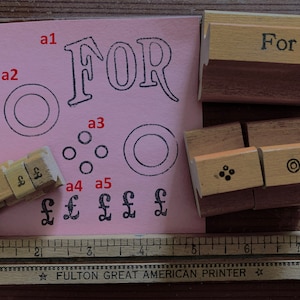 Vintage Wood Stamp Pointing Finger Flower Only Symbols Stamps for Craft ...