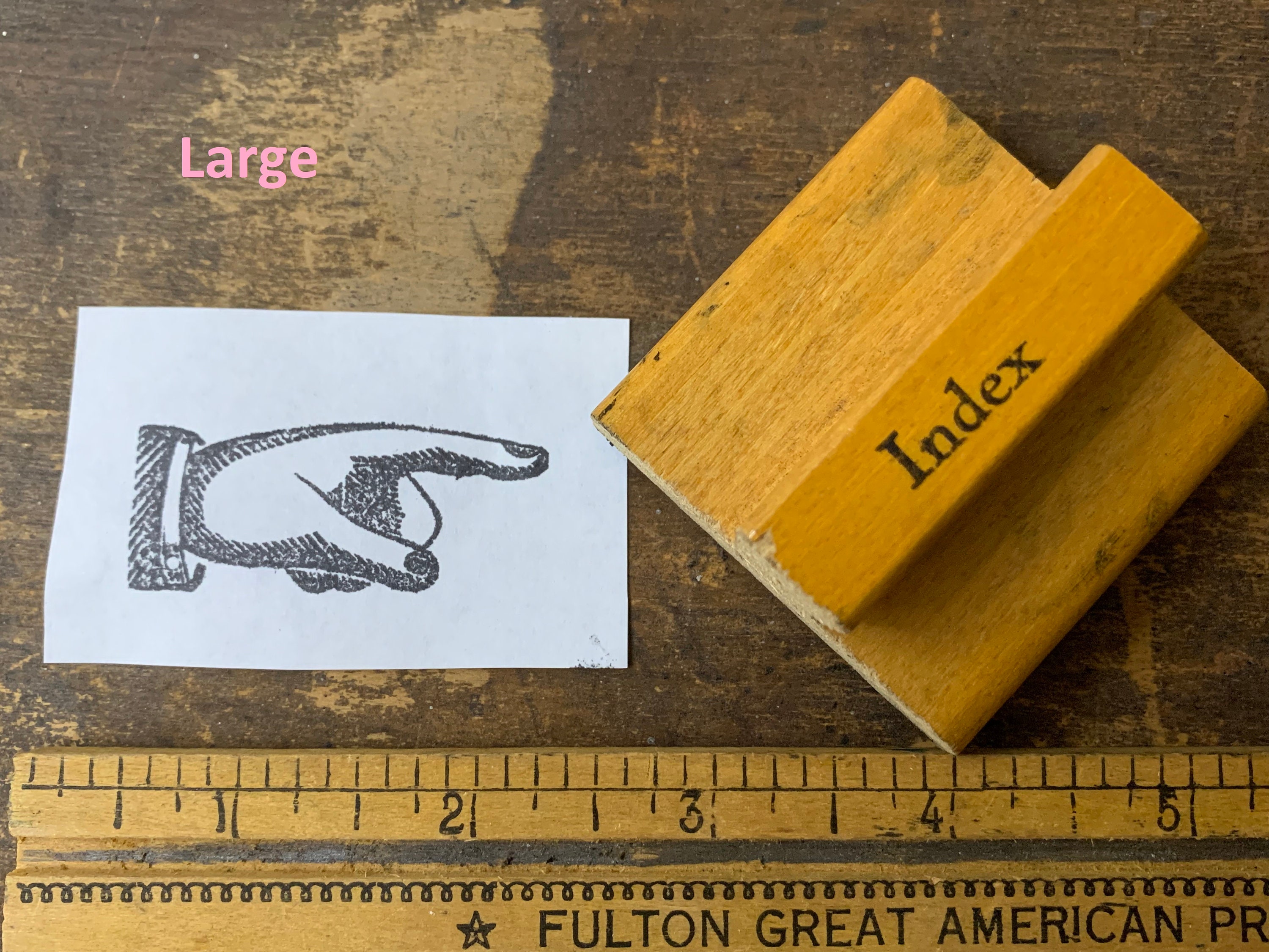 Your Choice Vintage Retro Wood Stamp Index Finger Pointing Rubber Stamp ...