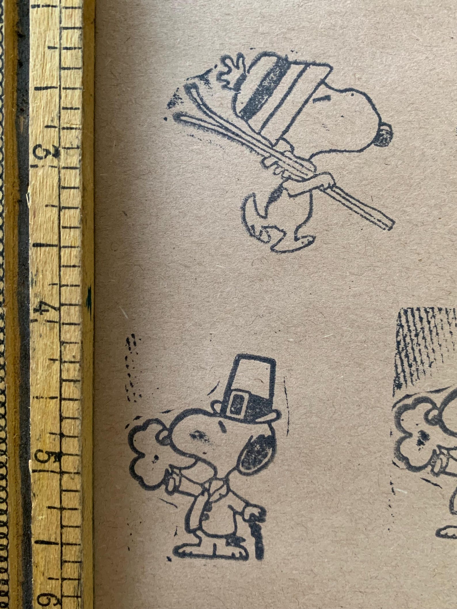 Vintage Wood Rubber Stamp Cartoon Snoopy Wood Stamp Vintage Dog Wood ...