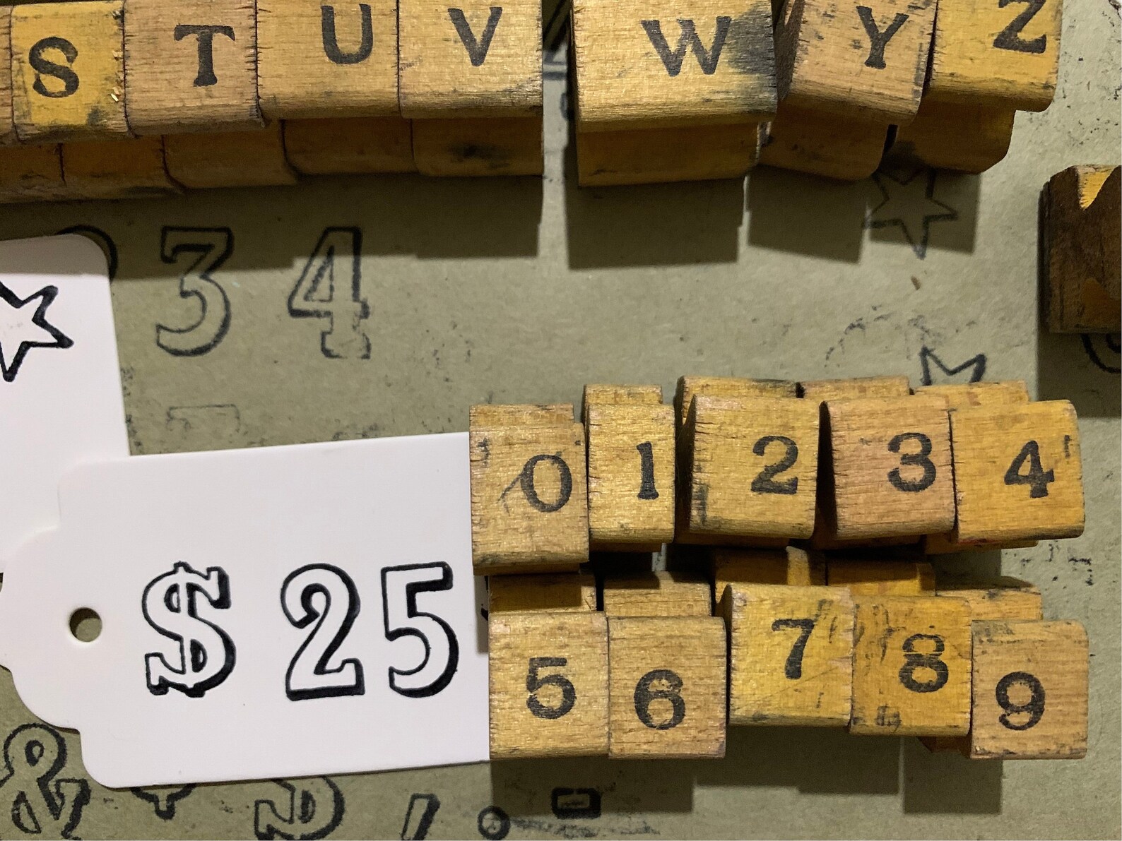 Vintage Wood Stamp Alphabet Set ABC Number Lettering Stamps - Etsy