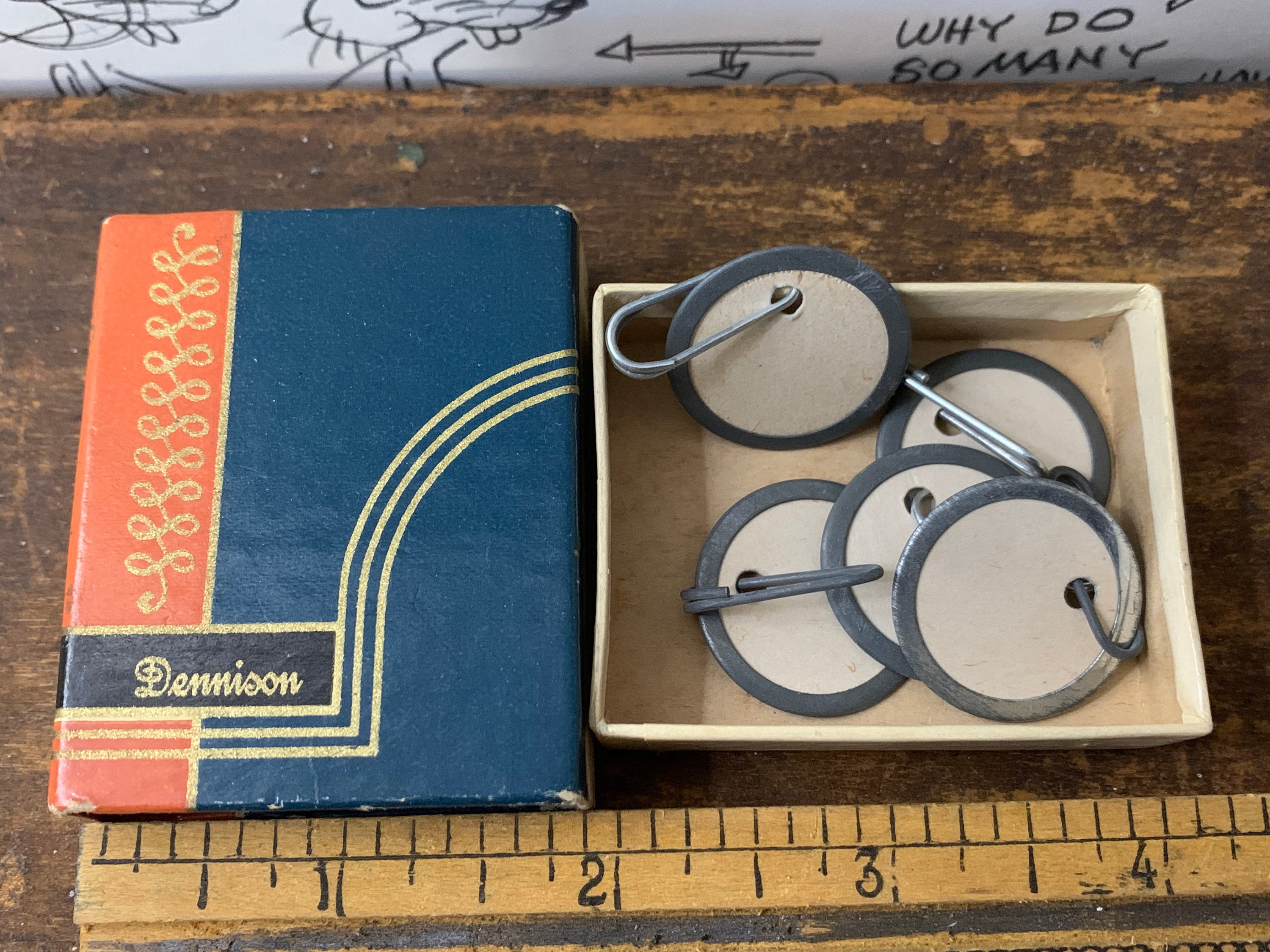 Vintage Dennison Gummed Labels Vintage Dennison Vintage Key - Etsy