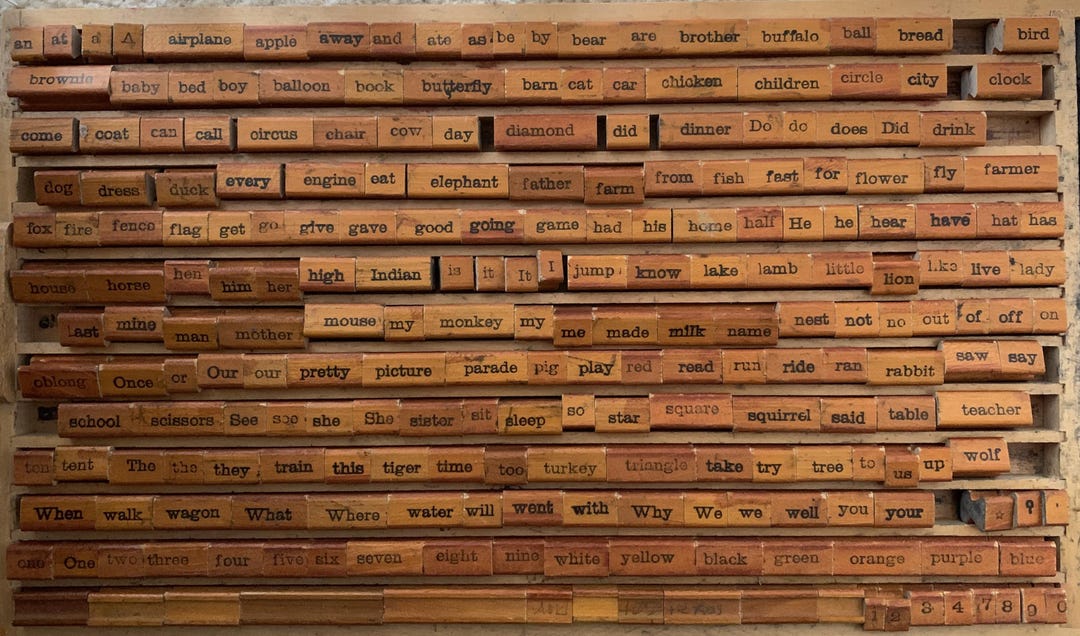 G-O Vintage Wood Stamp ABC Lettering Stamps for Craft Scrapbooking Old ...