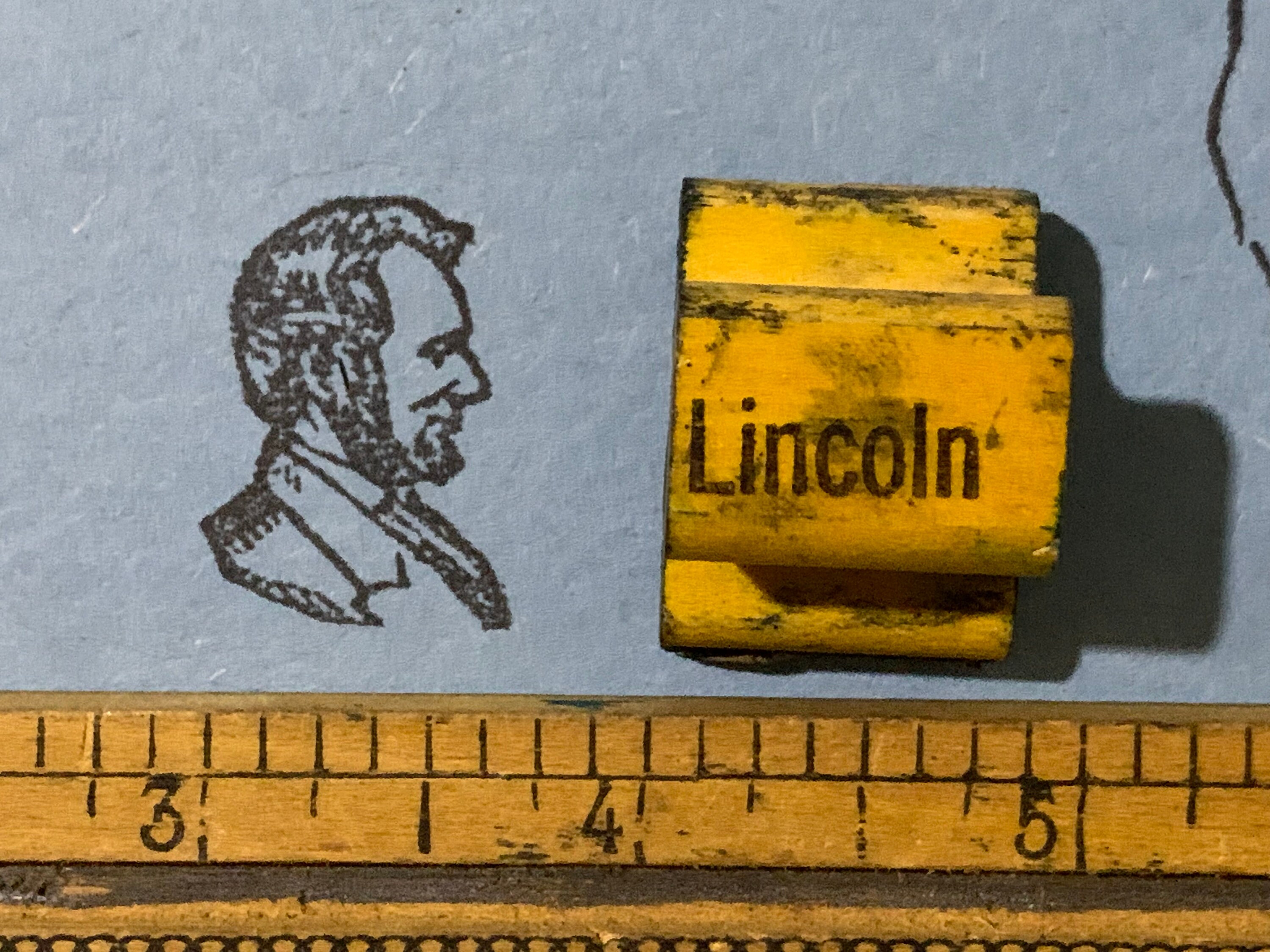 Vintage Wood Rubber Stamp US President Wood Stamp 16th President ...