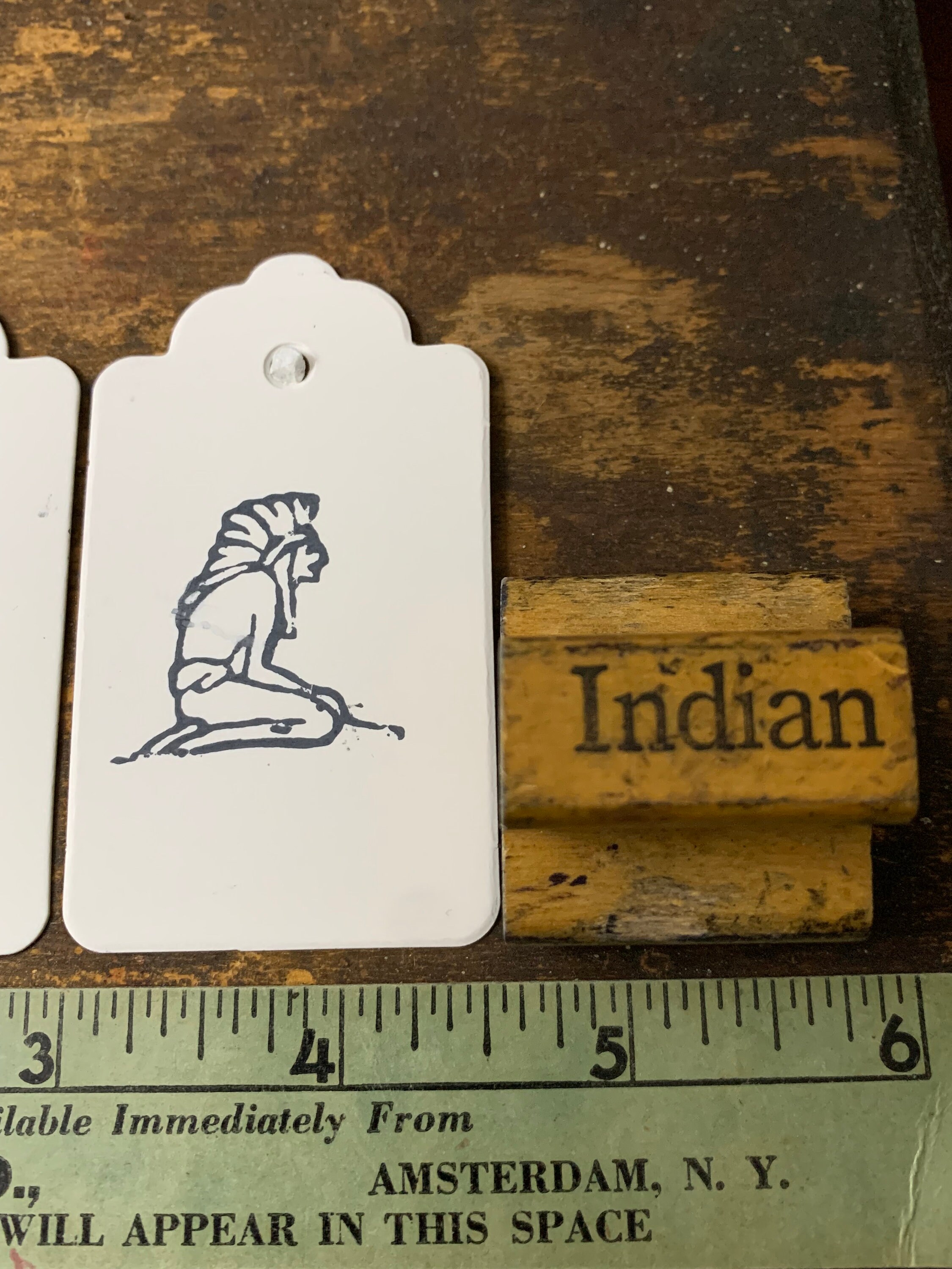 Vintage Wood People Stamp Wood Handled Rubber Stamp Indian Stamp for ...