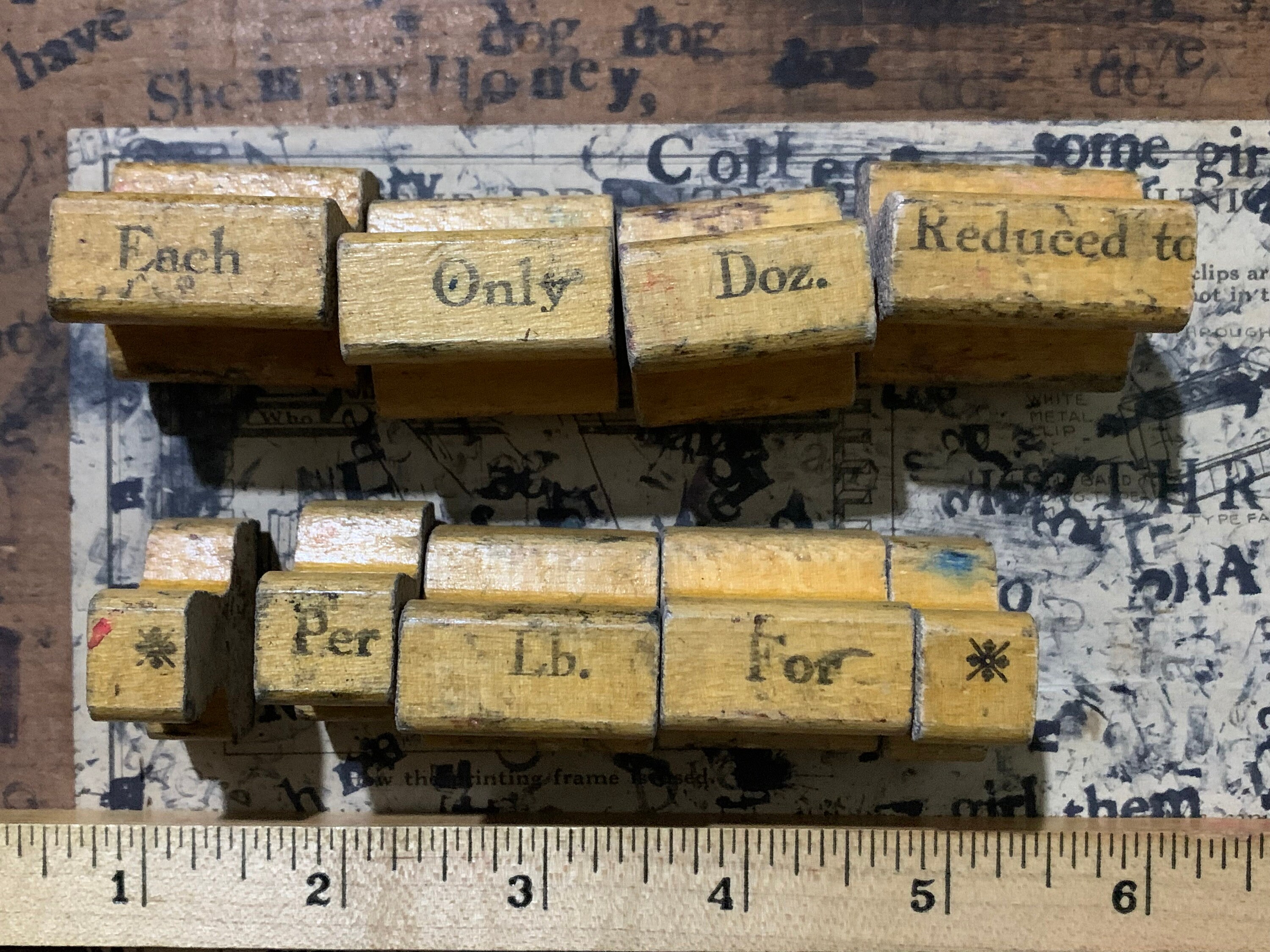 Vintage Wood Stamp Pointing Finger Flower Only Symbols Stamps for Craft ...