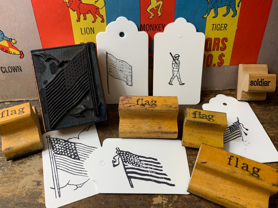 Vintage Wood Stamps Vintage Soldier Stamps Old Army Stamp Vintage ...
