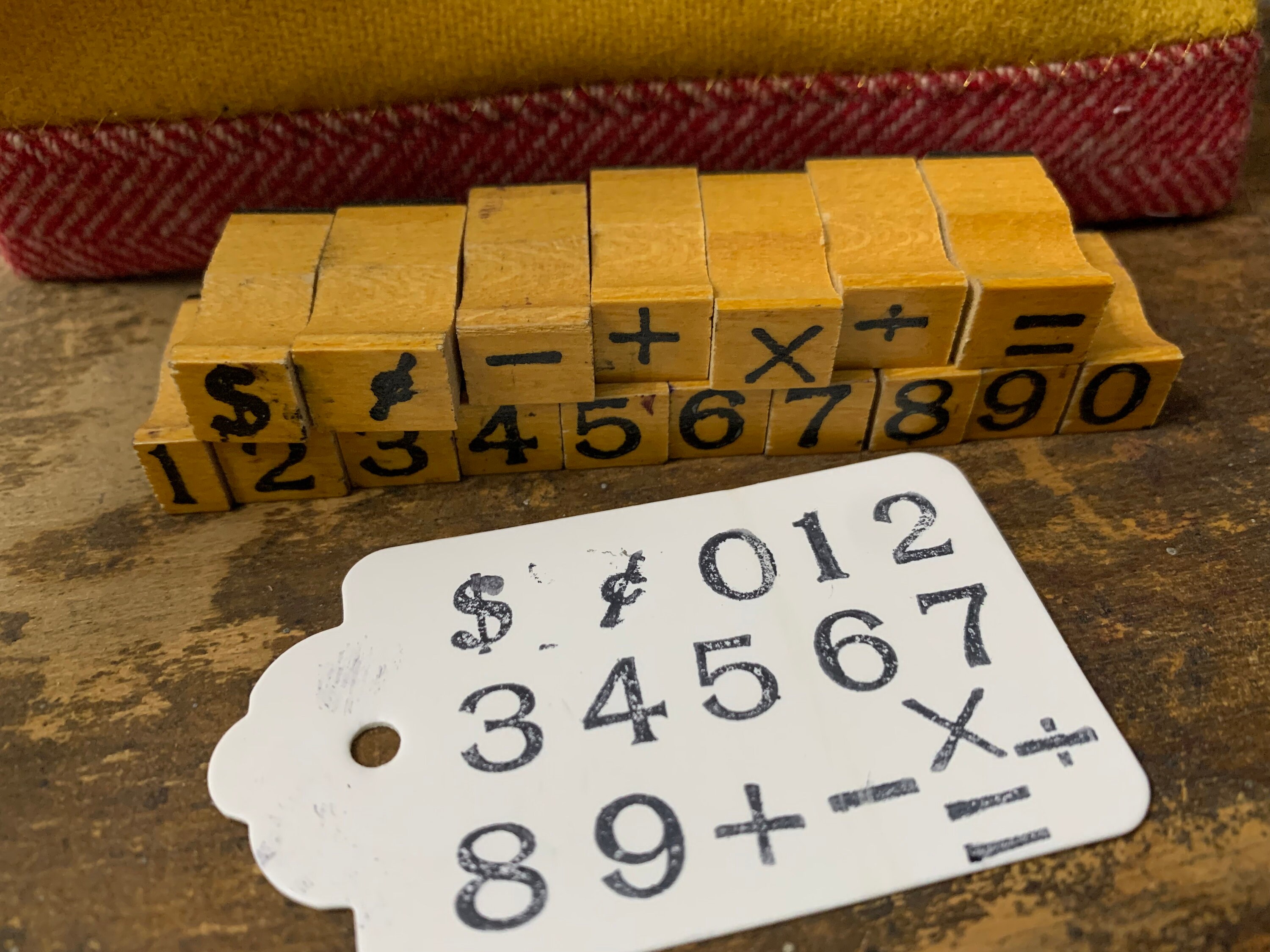 Vintage Math Wood Stamp Math Symbol Stamps for Homeschool Dollar Sign ...