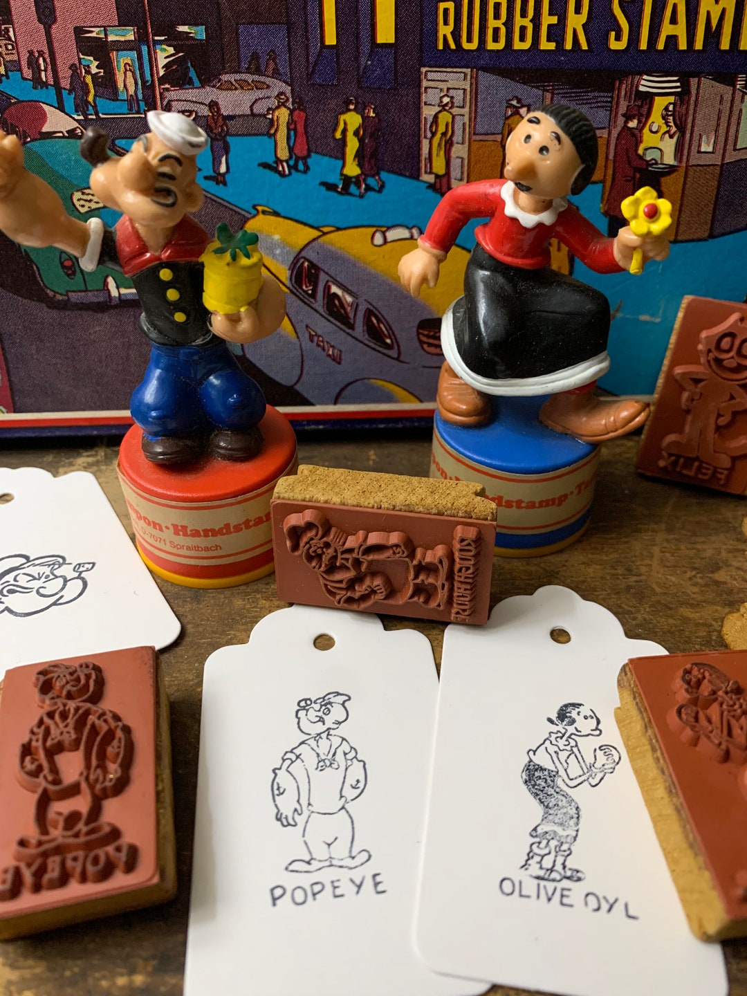 Vintage Rubber Stamps Vintage Popeye the Sailer Man Stamp Olive Oyl ...