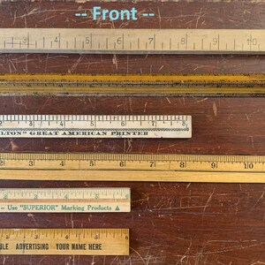 Vintage Advertising Wood Rulers Vintage Drafting Rule Vintage Wood ...