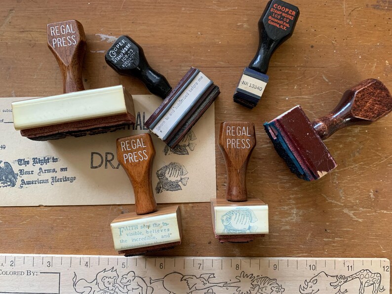 Vintage Wood Stamp Vintage Advertising Stamp Store Stamp Commercial ...