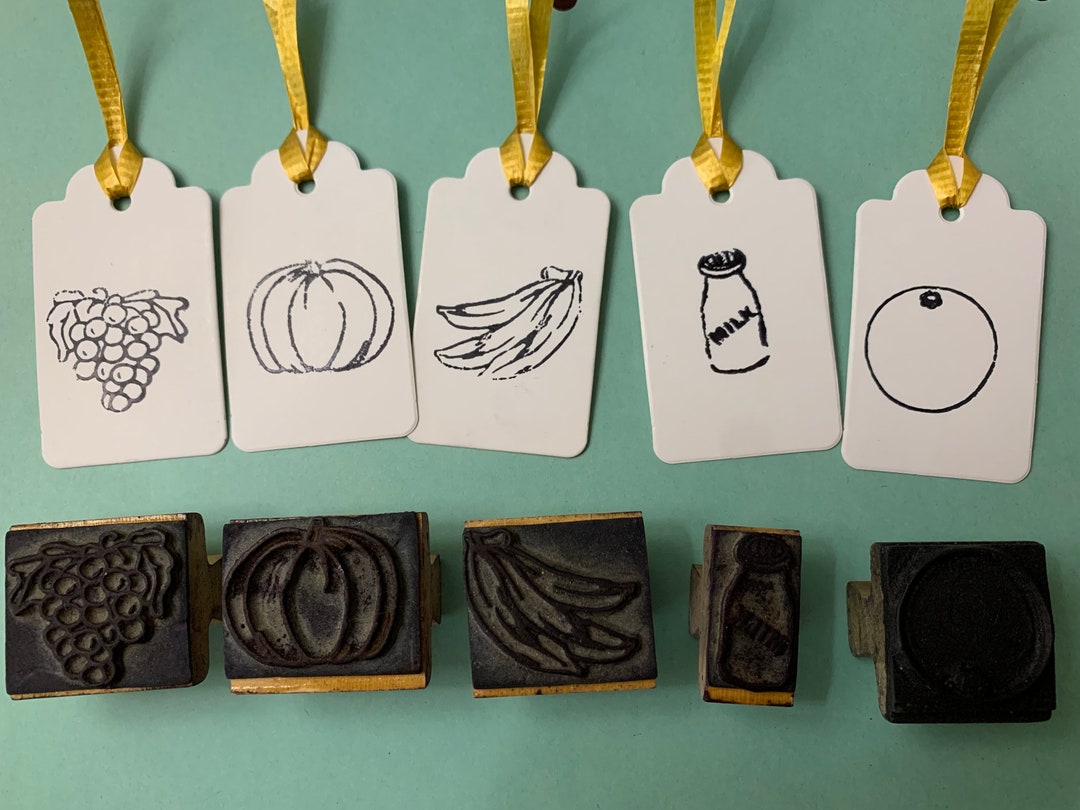 Vintage Wood Rubber Stamp Vintage Fruit Stamp Vintage Pumpkin - Etsy