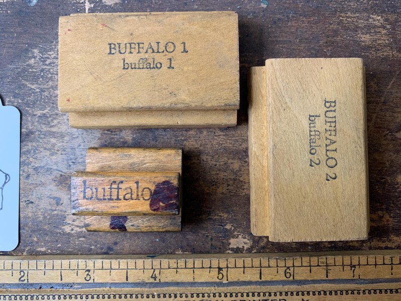 Vintage Bison Buffalo Wood Stamp Vintage Animal Rubber Stamp Vintage ...