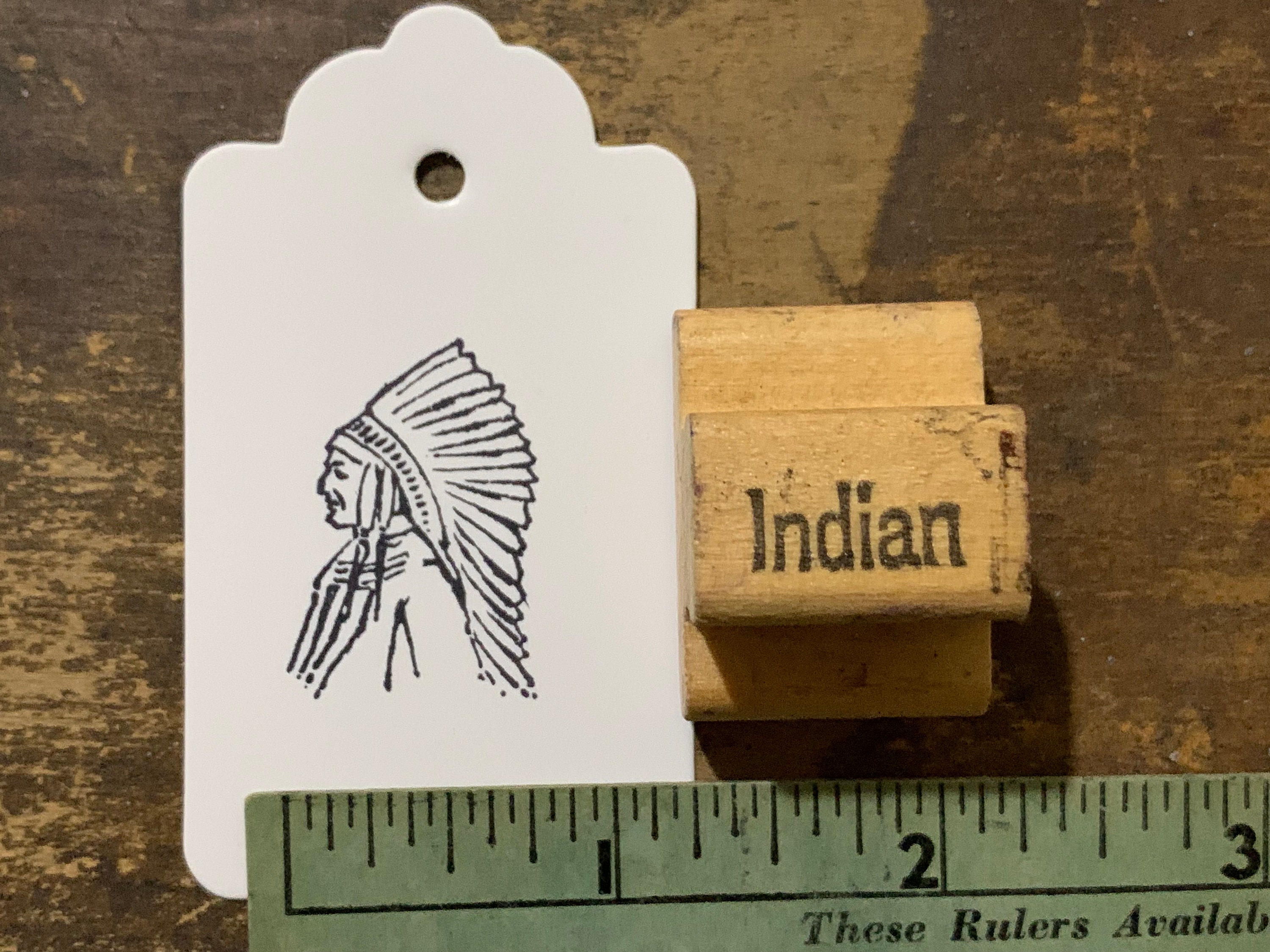 Vintage Wood People Stamp Wood Handled Rubber Stamp Indian Stamp for ...