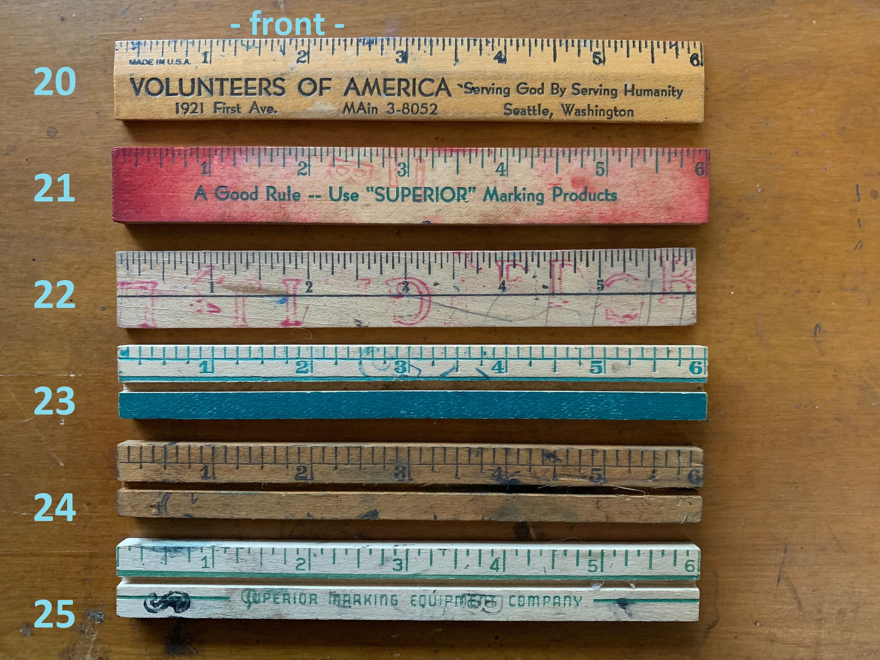 Vintage Advertising Wood Rulers Vintage Drafting Rule Vintage Wood ...