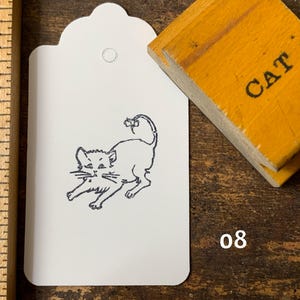 Vintage Cat Rubber Wood Stamp Vintage Cute Kitties Vintage Animal Stamp ...