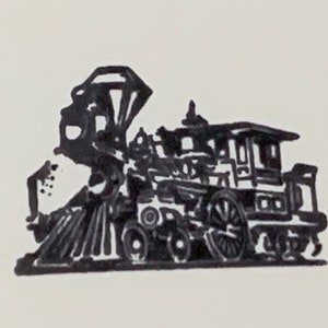 Vintage Wood Rubber Stamp Vintage Train Transportation Stamp for ...