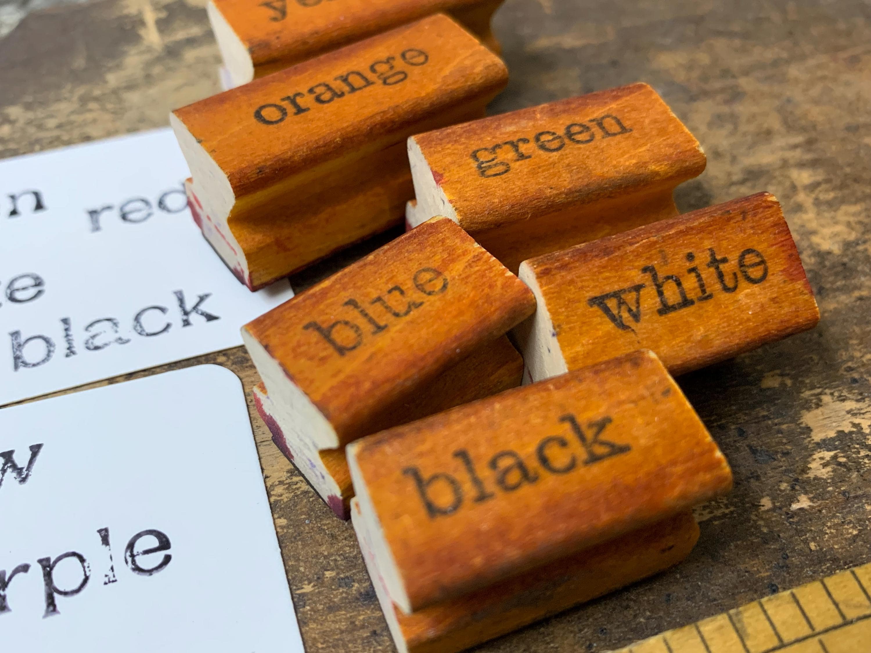 Vintage Wood Stamp ABC Lettering Stamps for Craft Scrapbooking Old ...
