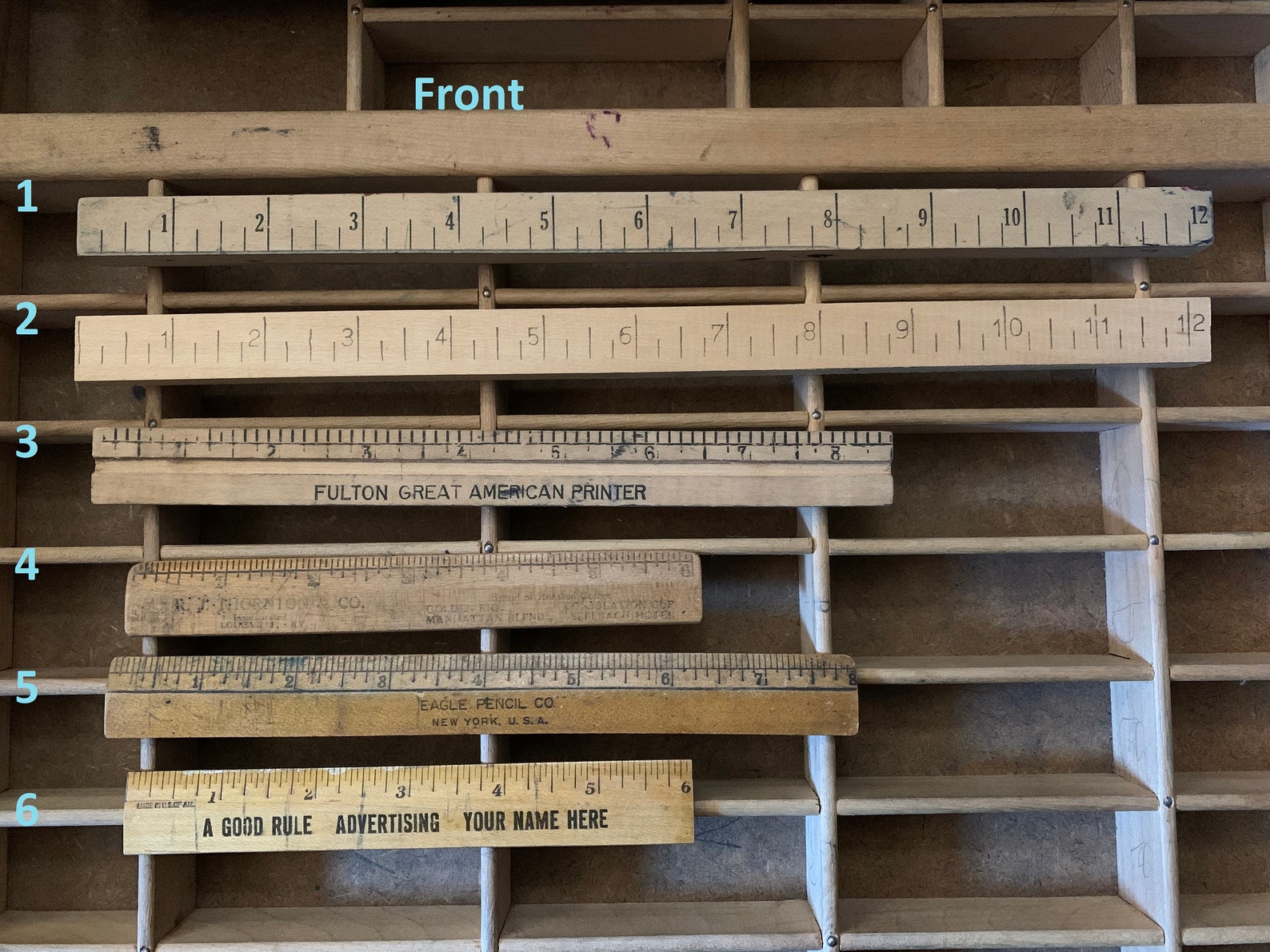 Vintage Advertising Wood Rulers Vintage Drafting Rule Vintage Wood ...