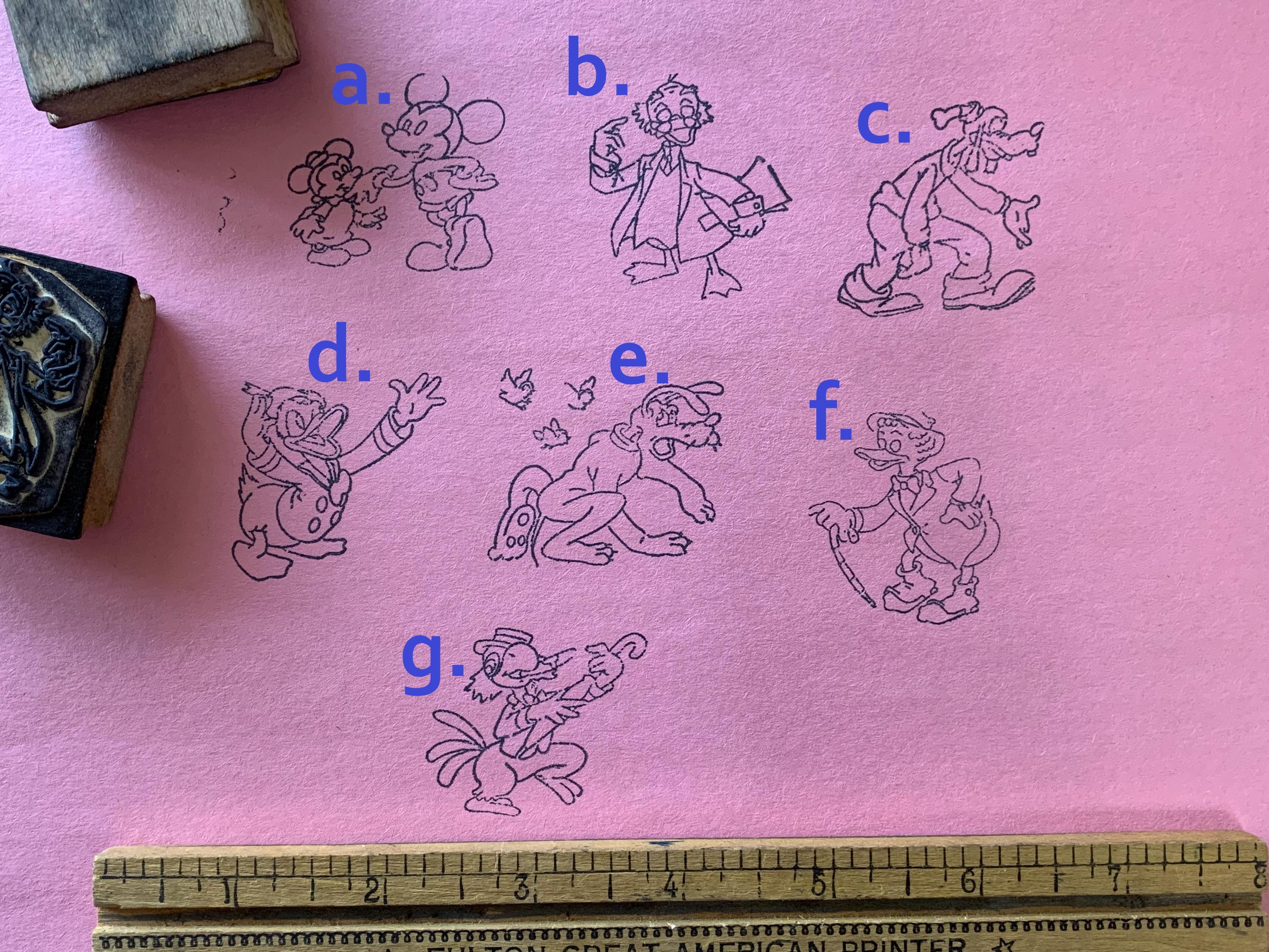 Vintage Disney Rubber Stamps Mickey Mouse Stamp Cartoon Stamps Vintage ...