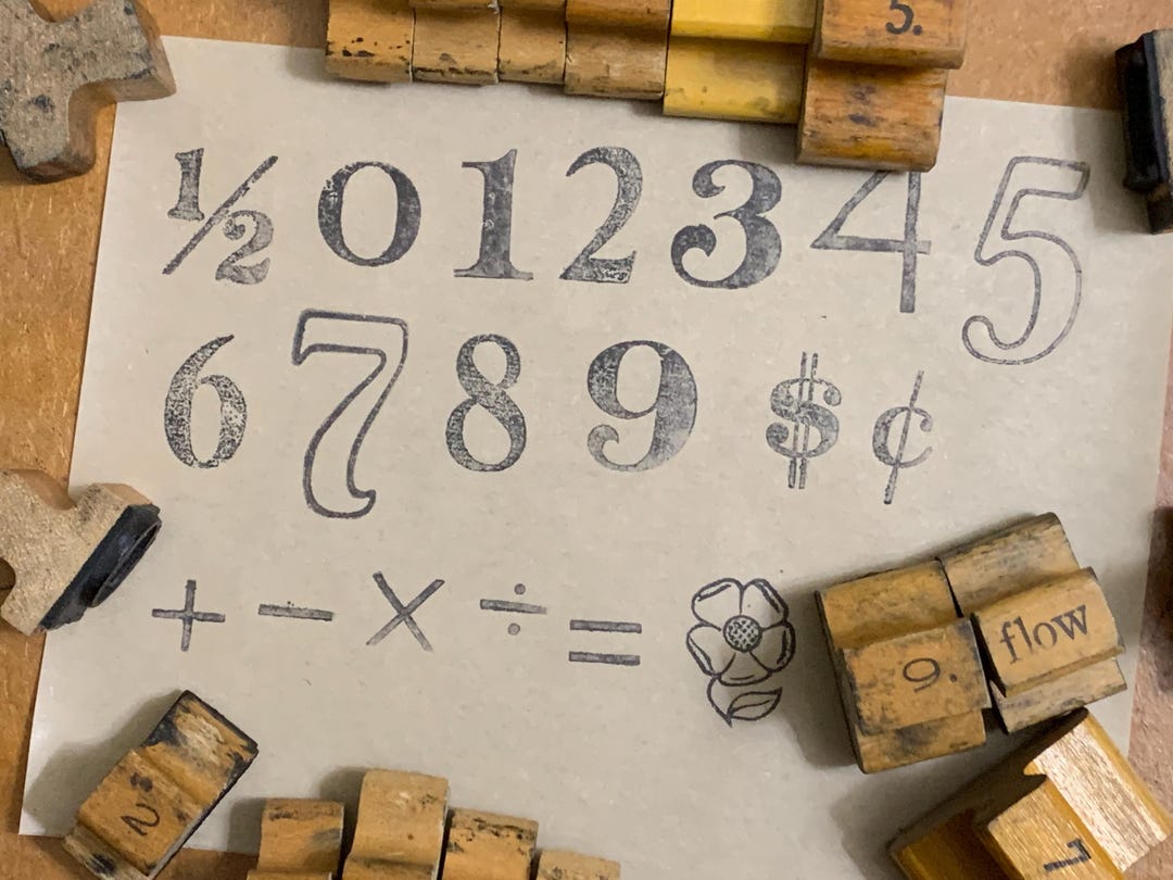 Vintage Holzstempel Alphabet Set ABC Zahlenbeschriftung Stempel zum ...