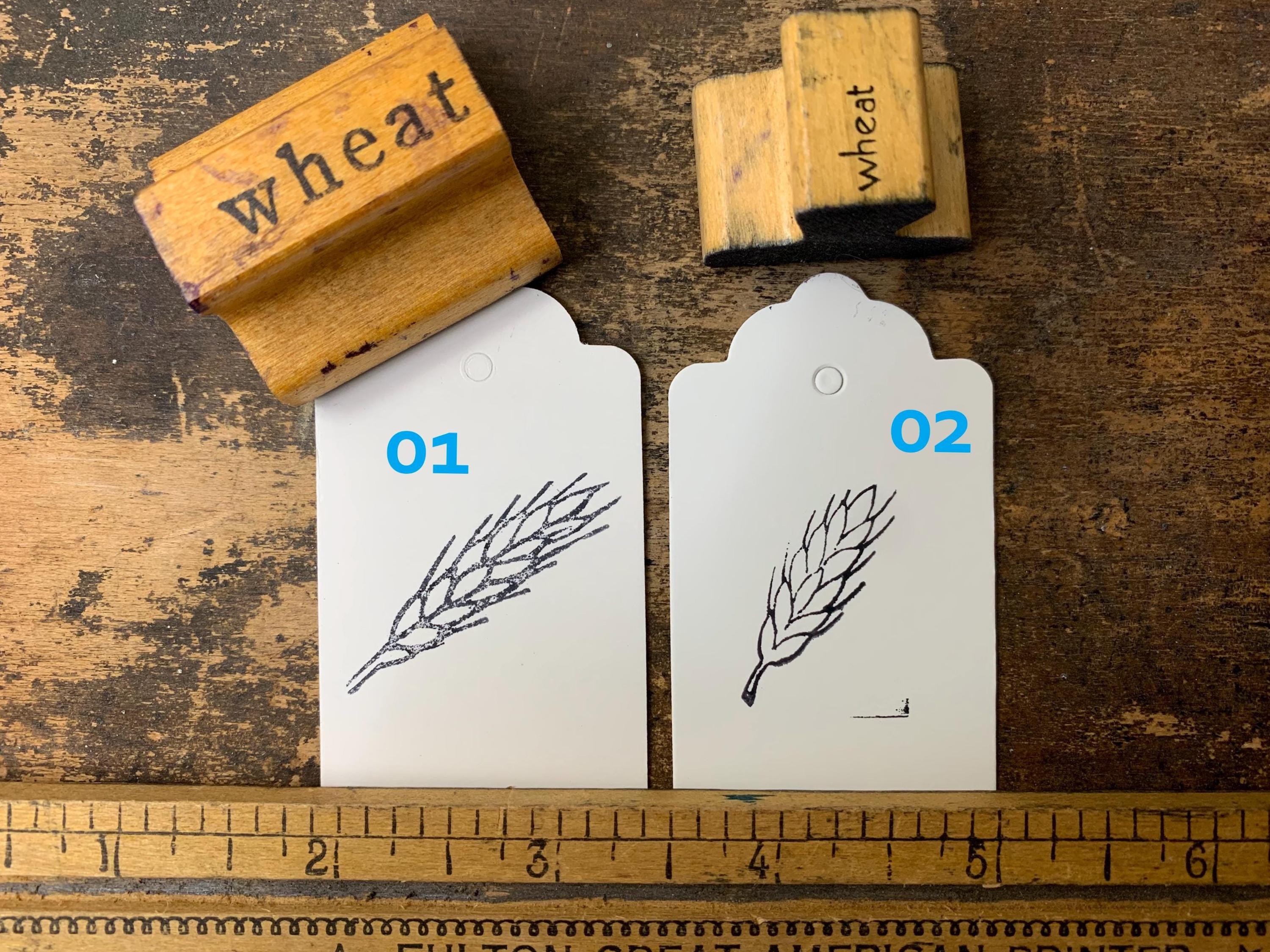 Vintage Flower Stamp Wood Handled Rubber Stamp for Craft Gift and Card ...