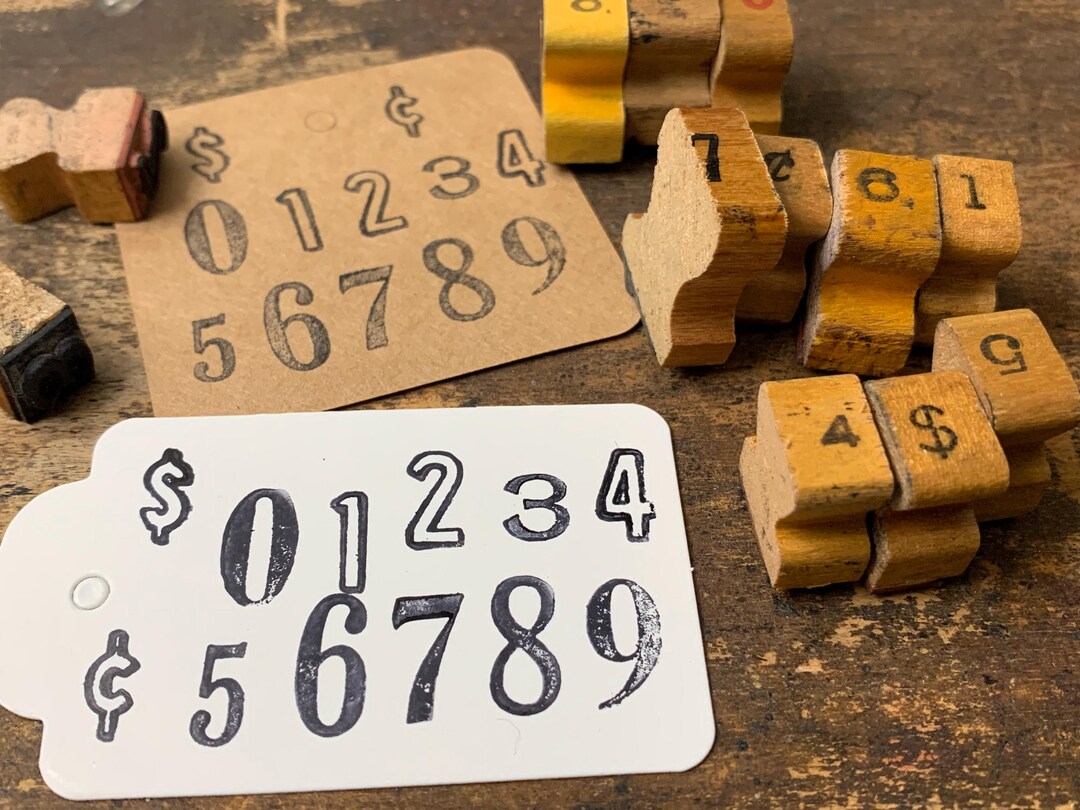 Vintage Wood Stamp Alphabet Set ABC Number Lettering Stamps for ...