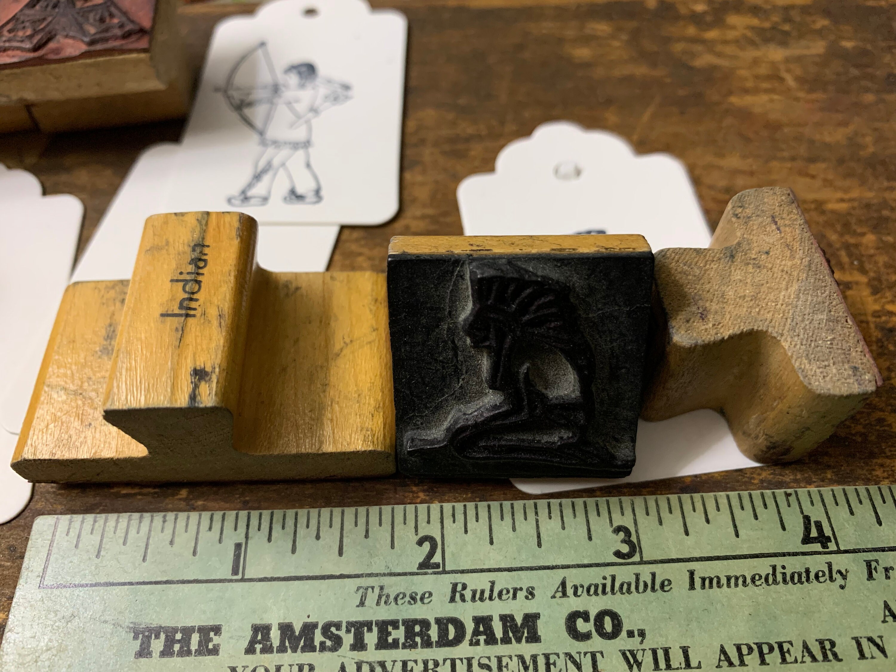 Vintage Wood People Stamp Wood Handled Rubber Stamp Indian Stamp for ...