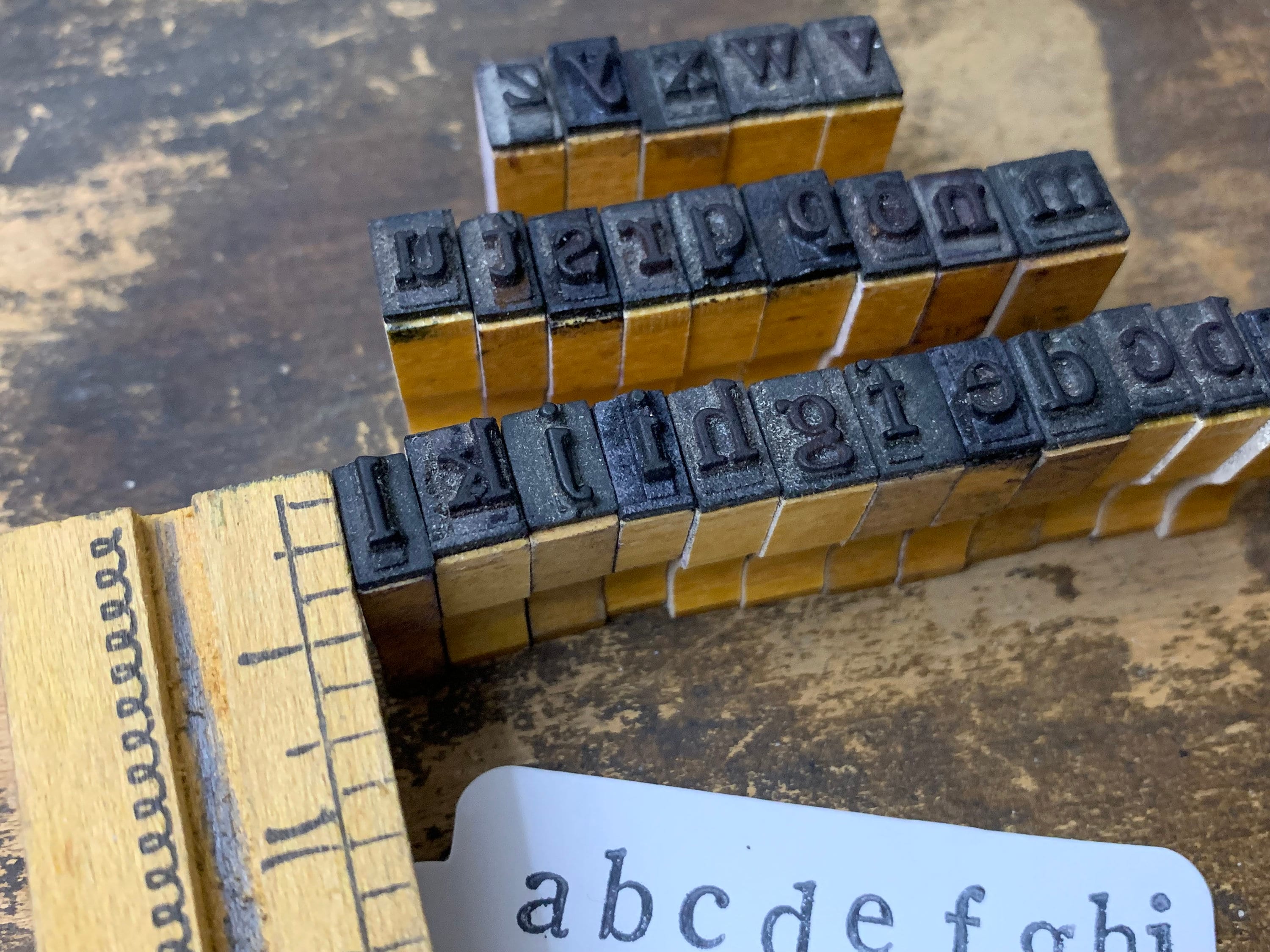 A-Z Vintage Wood Stamp ABC Lettering Stamps for Craft Scrapbooking Old ...