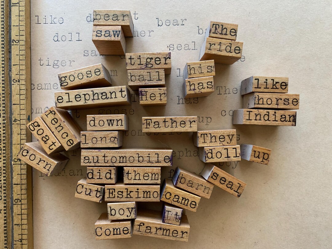 A-Z Vintage Wood Stamp ABC Lettering Stamps for Craft Scrapbooking Old ...