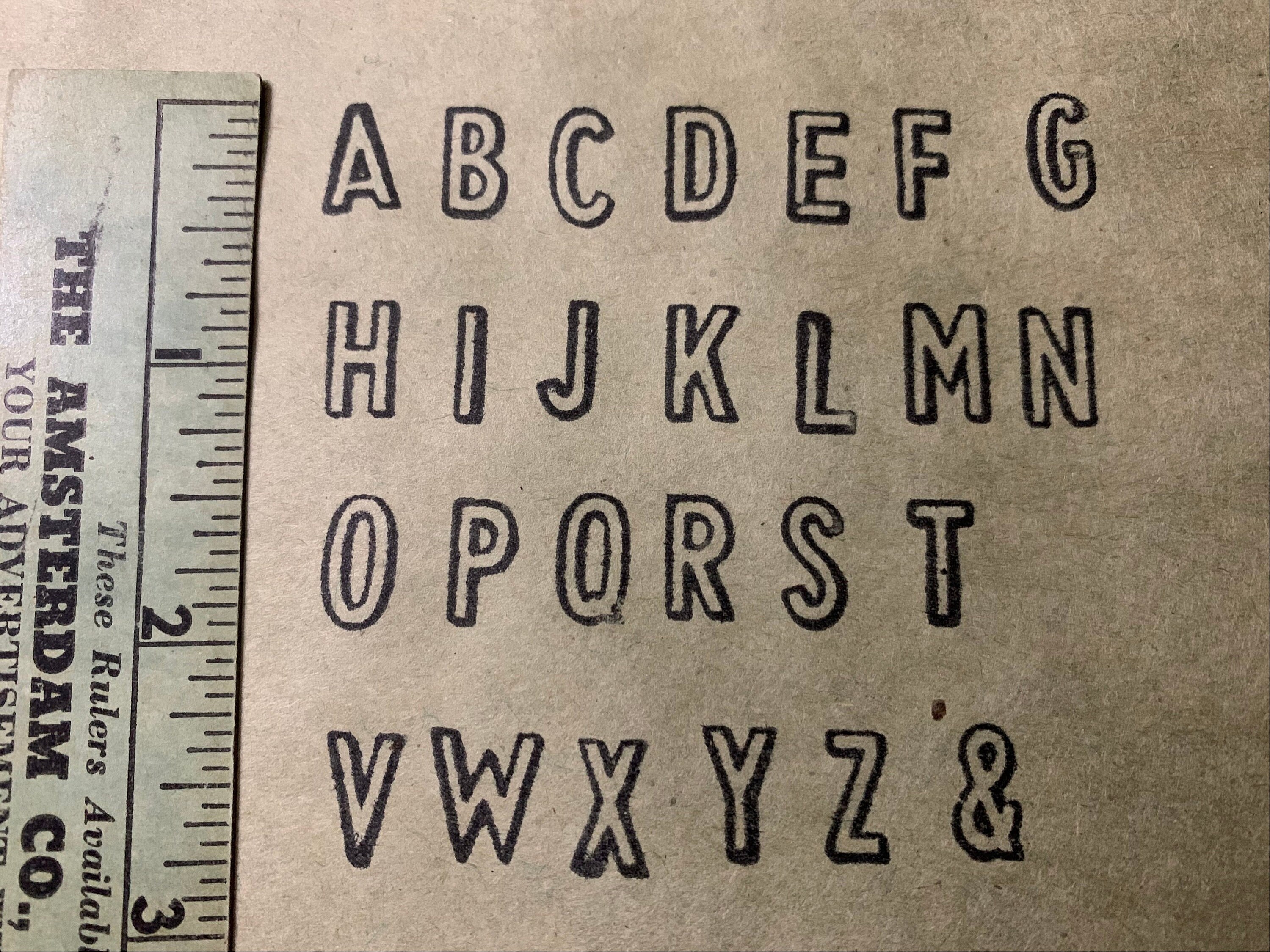 Vintage Wood Stamp Alphabet Set ABC Number Lettering Stamps - Etsy