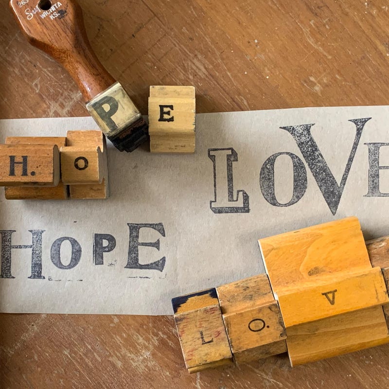 Wood Alphabet Stamp Set - Etsy