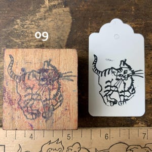 Vintage Cat Rubber Wood Stamp Vintage Cute Kitties Vintage Animal Stamp ...