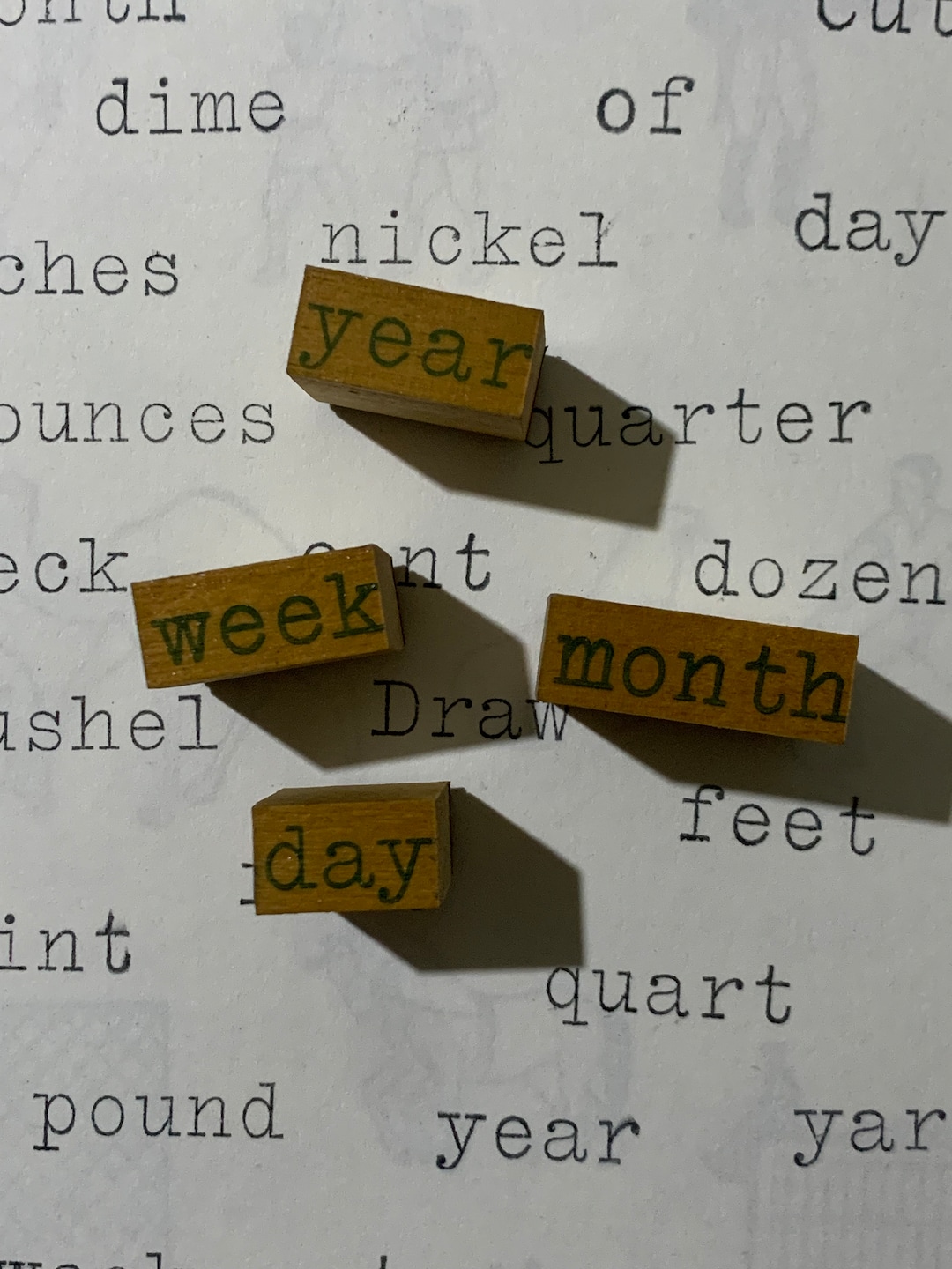 A-Z Vintage Wood Word Stamp for Crafting Rubber Stamp Vintage Time Word ...