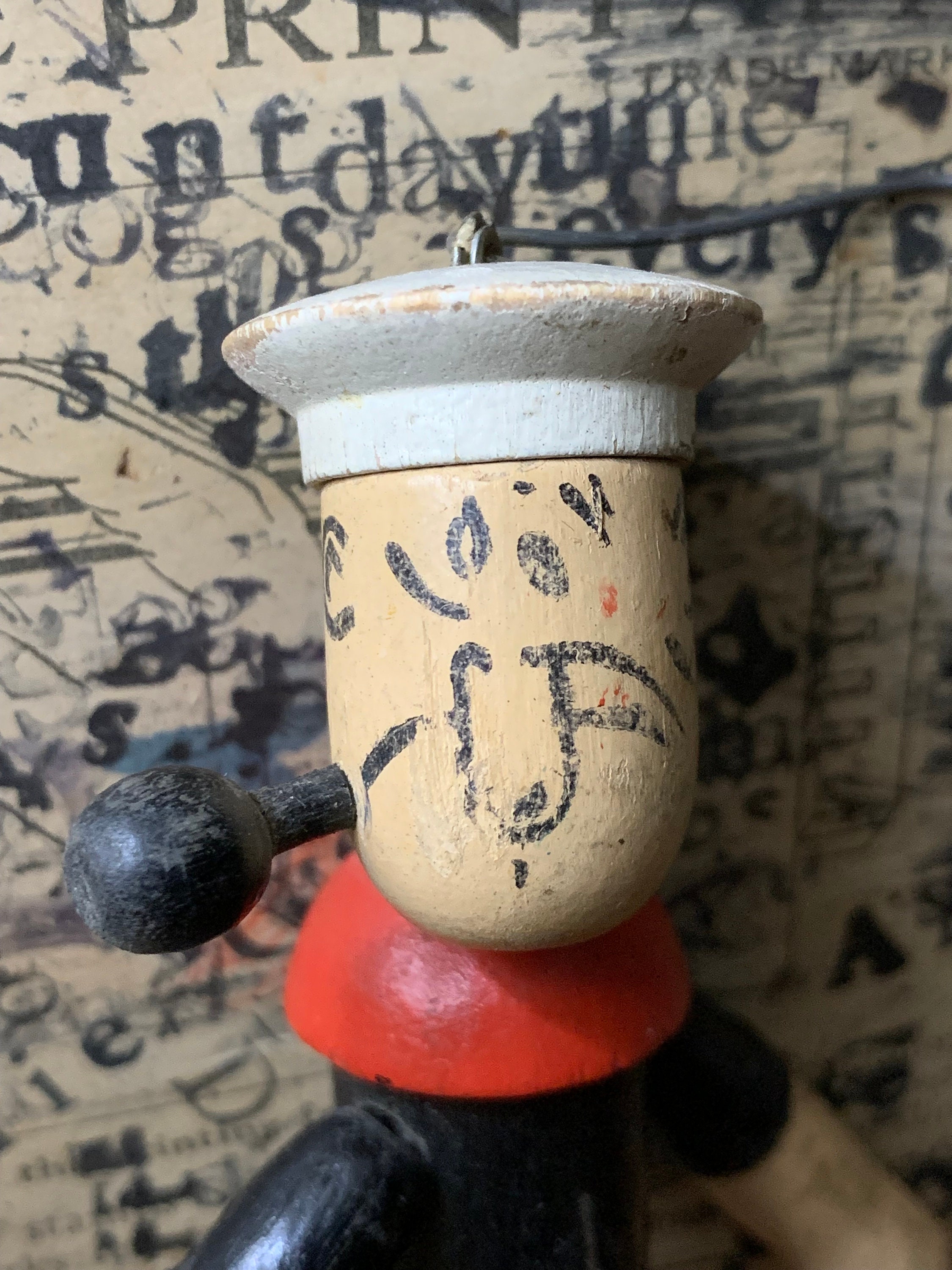 Vintage Popeye the Sailer Man Wood Popeye Toy Vintage Cartoon Character ...