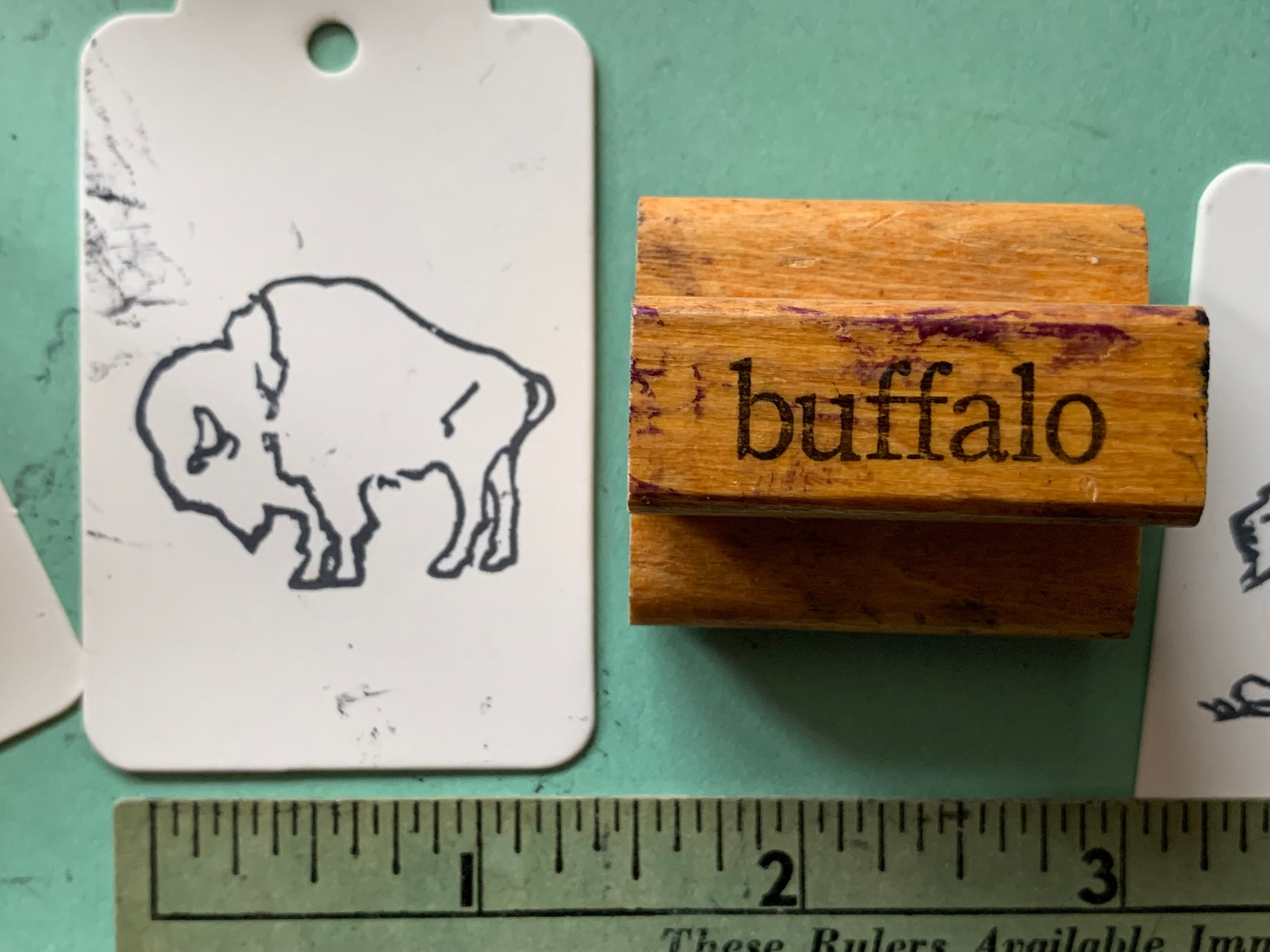 Vintage Farm Animal Stamp Wood Handled Rubber Stamp Craft Gift Card ...