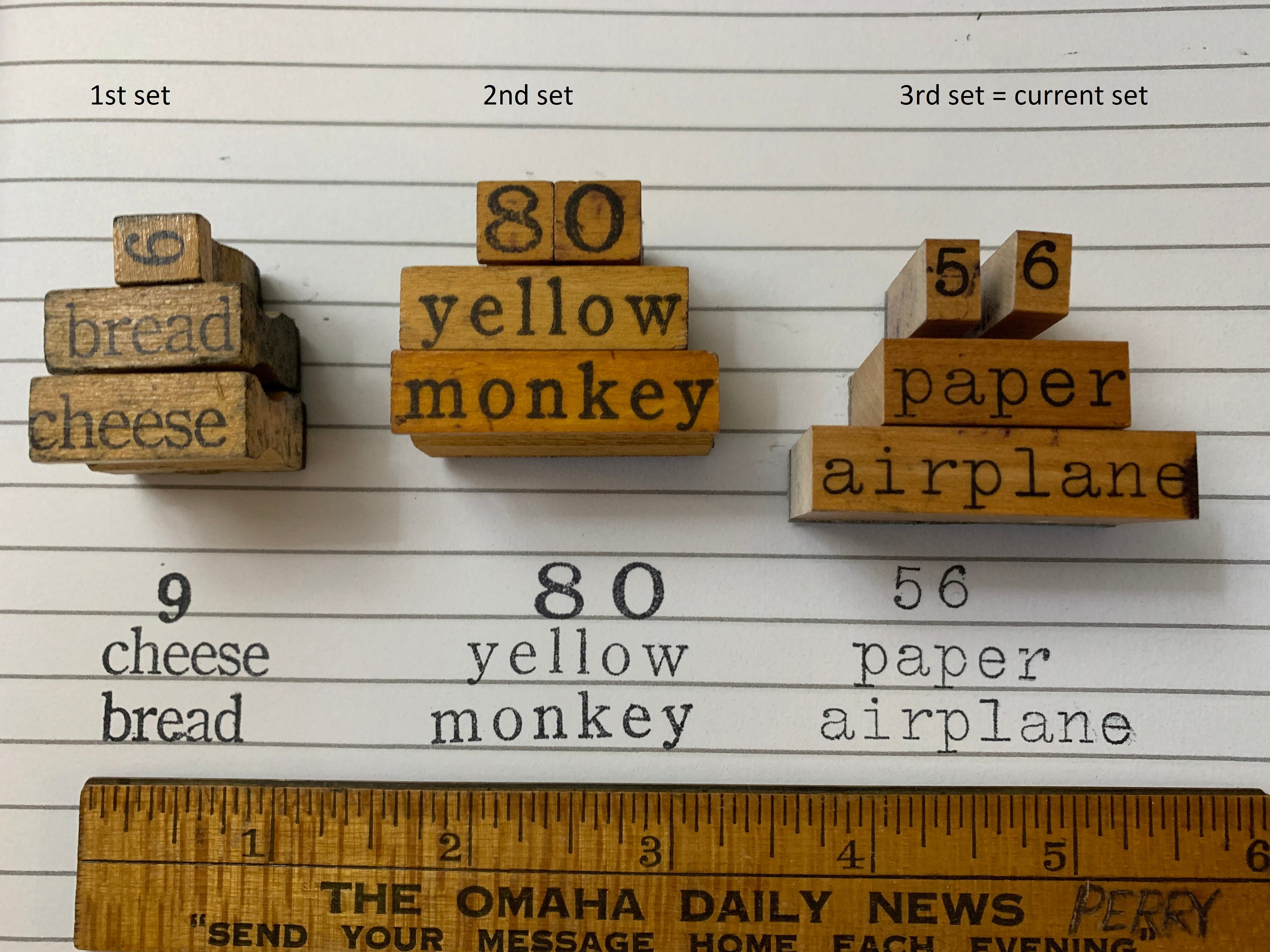 S-Z Vintage Wood Stamp ABC Lettering Stamps for Craft Scrapbooking Old ...