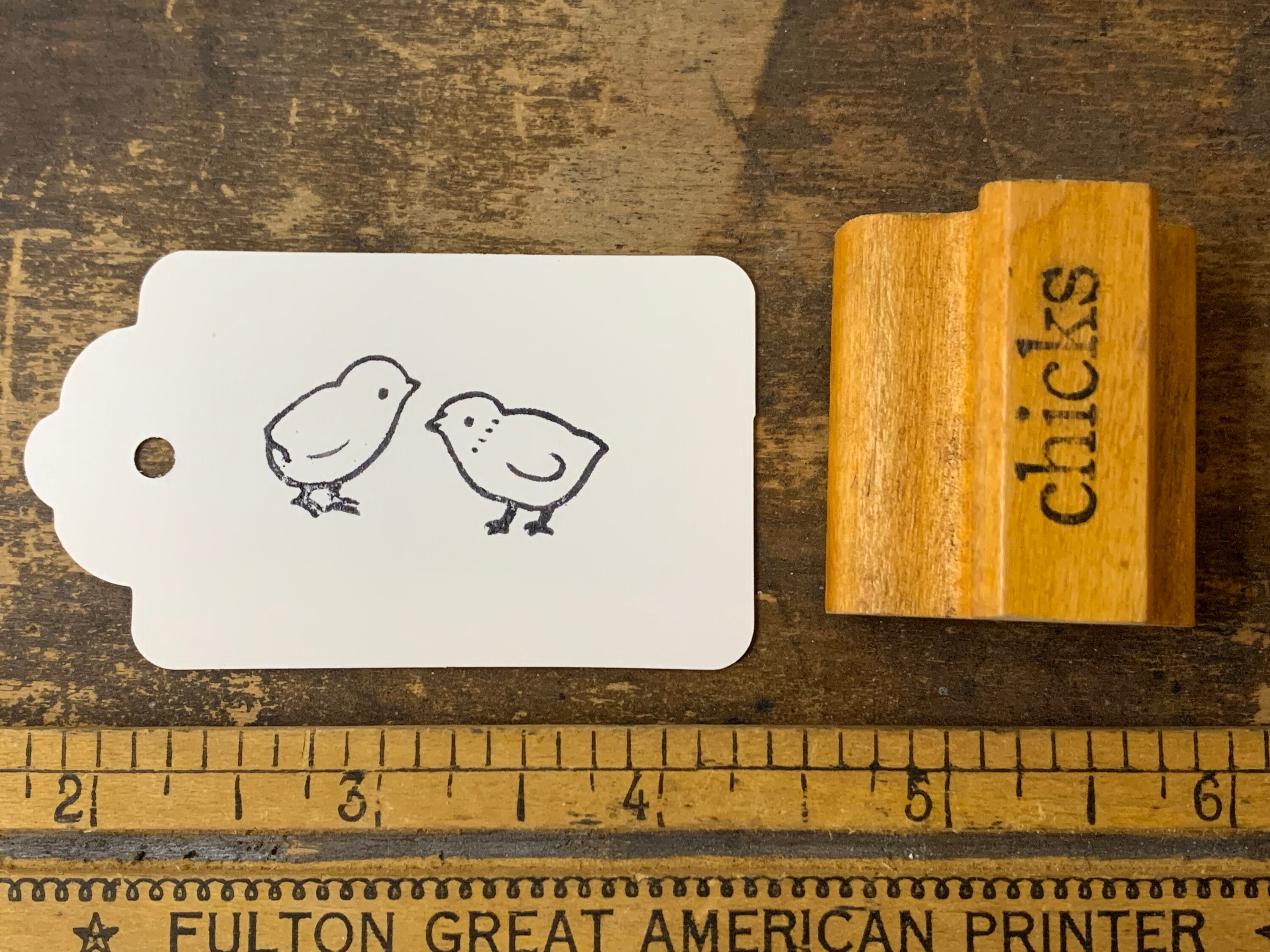 Vintage Farm Animal Stamp Wood Handled Rubber Stamp for Card Making ...