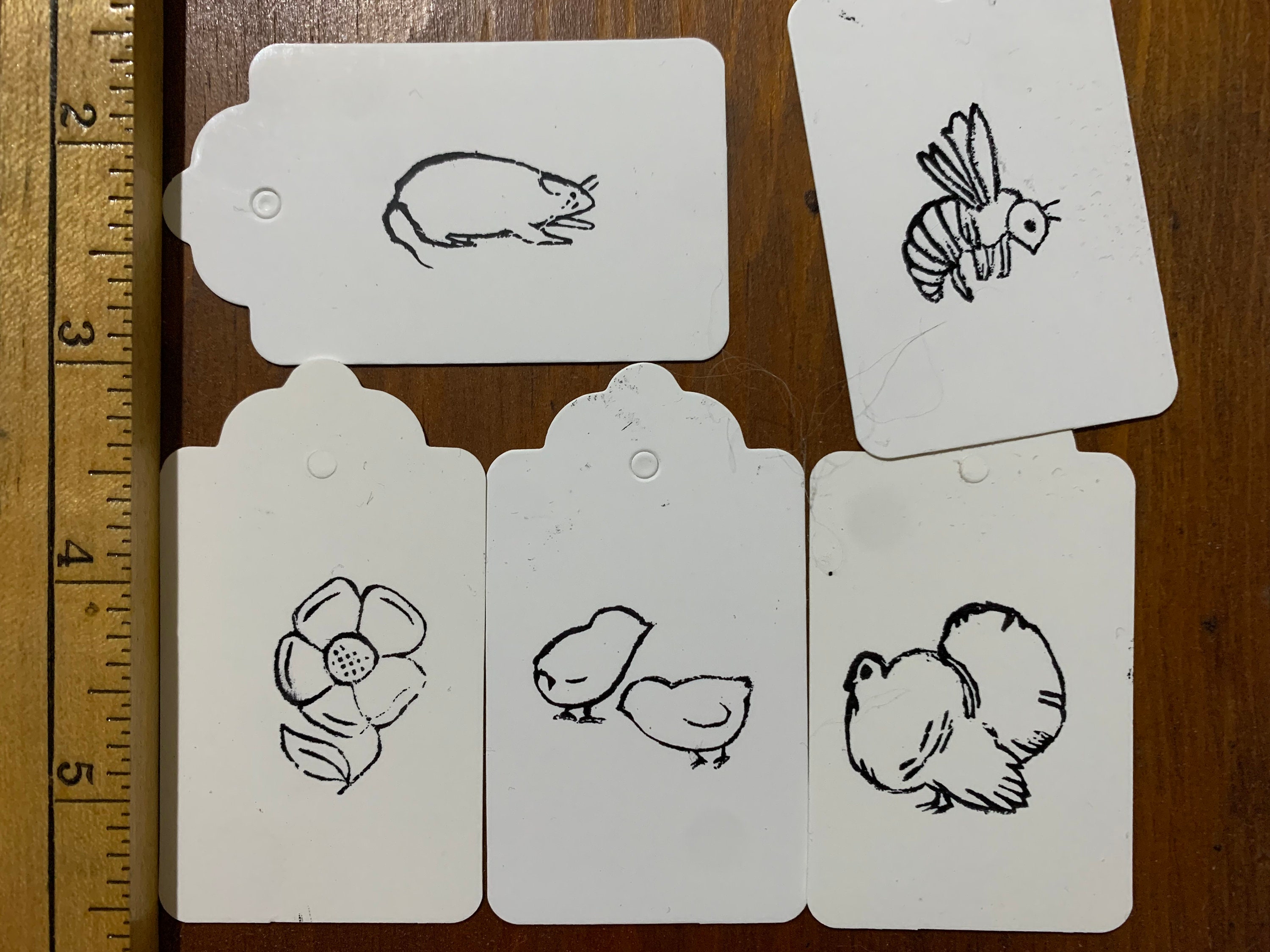 Vintage Farm Animal Stamp Wood Handled Rubber Stamp for Craft Gift Card ...