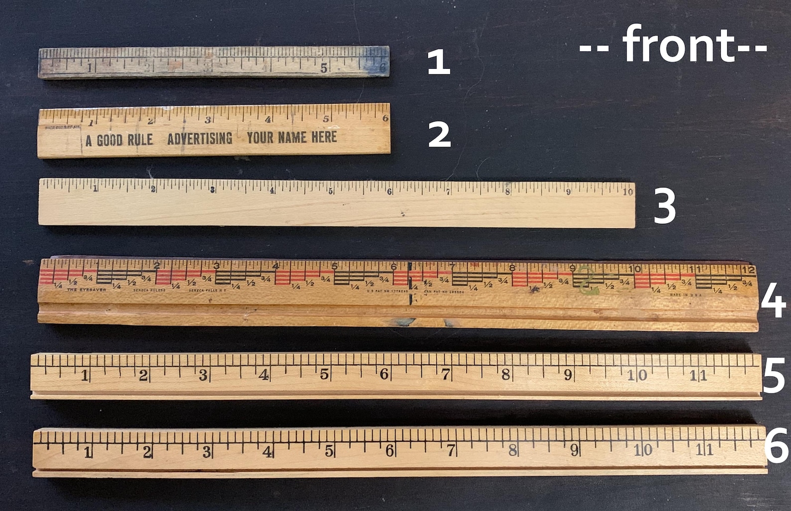 Vintage Advertising Wood Rulers Vintage Drafting Rule Vintage Wood ...